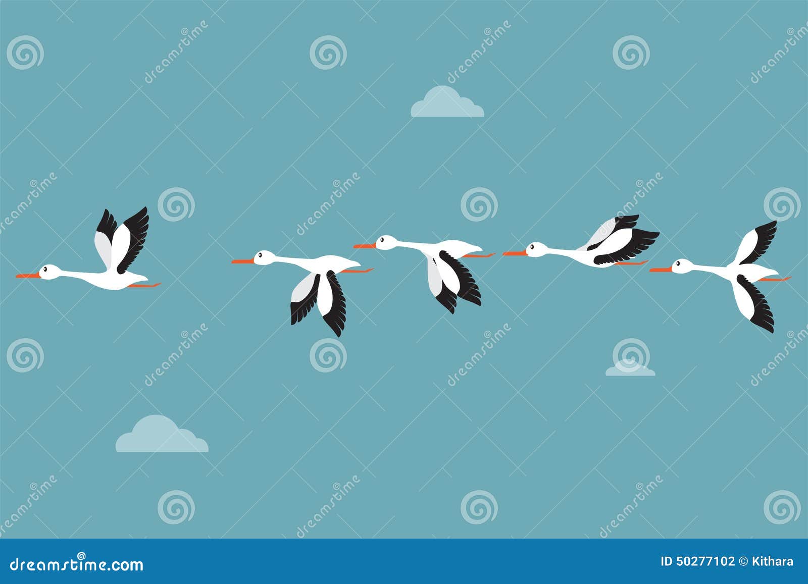 Leadership stock vector. Illustration of flock, animal - 50277102