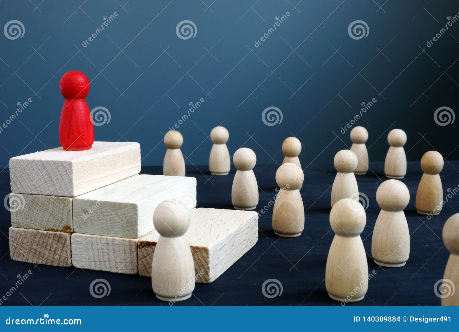 Leadership, Hierarchy in Team and Management. Successful Leader Concept ...