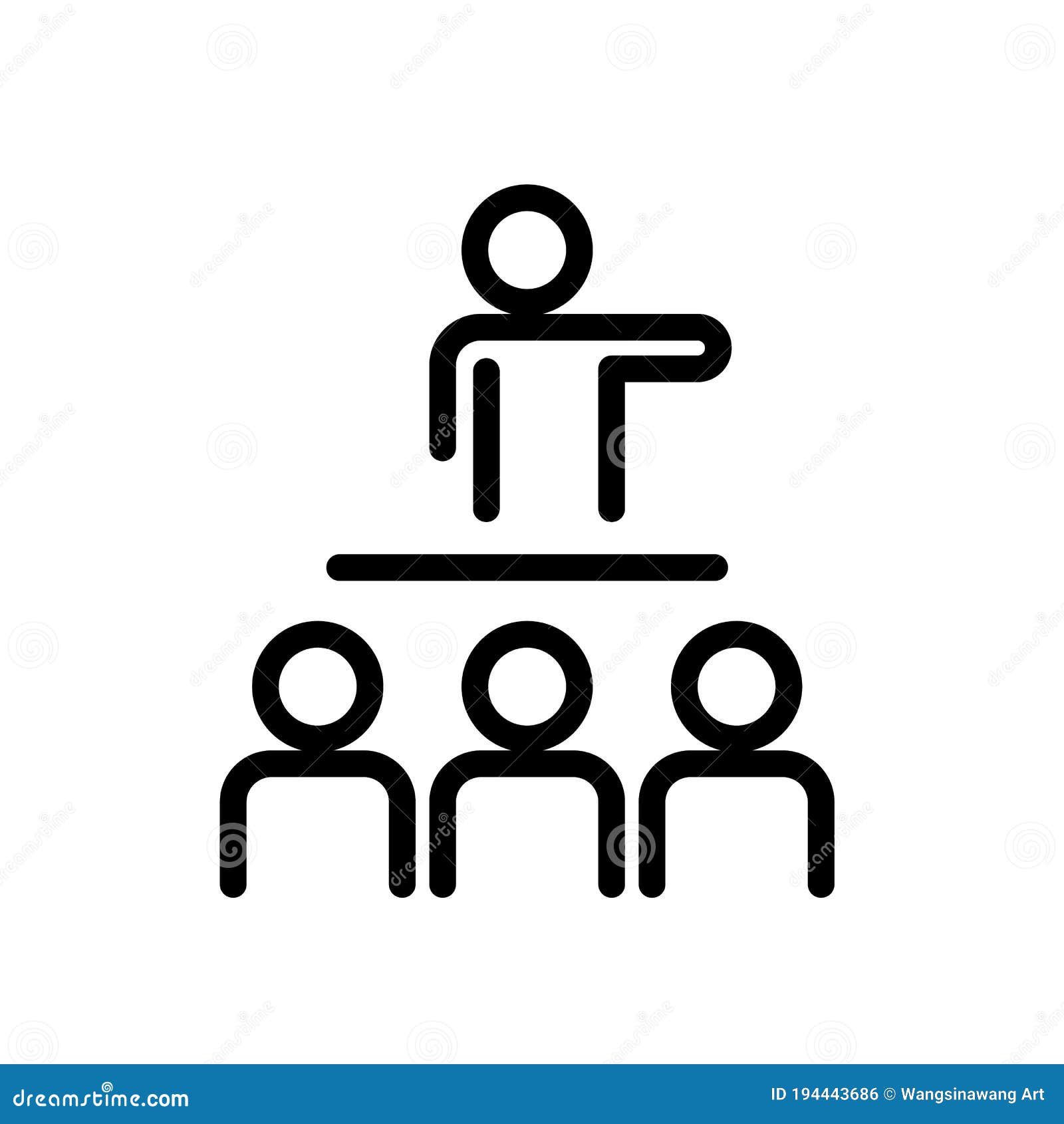 Leadership Icon Man Holding Flag In Hand On The Arrow Sign Vector For ...