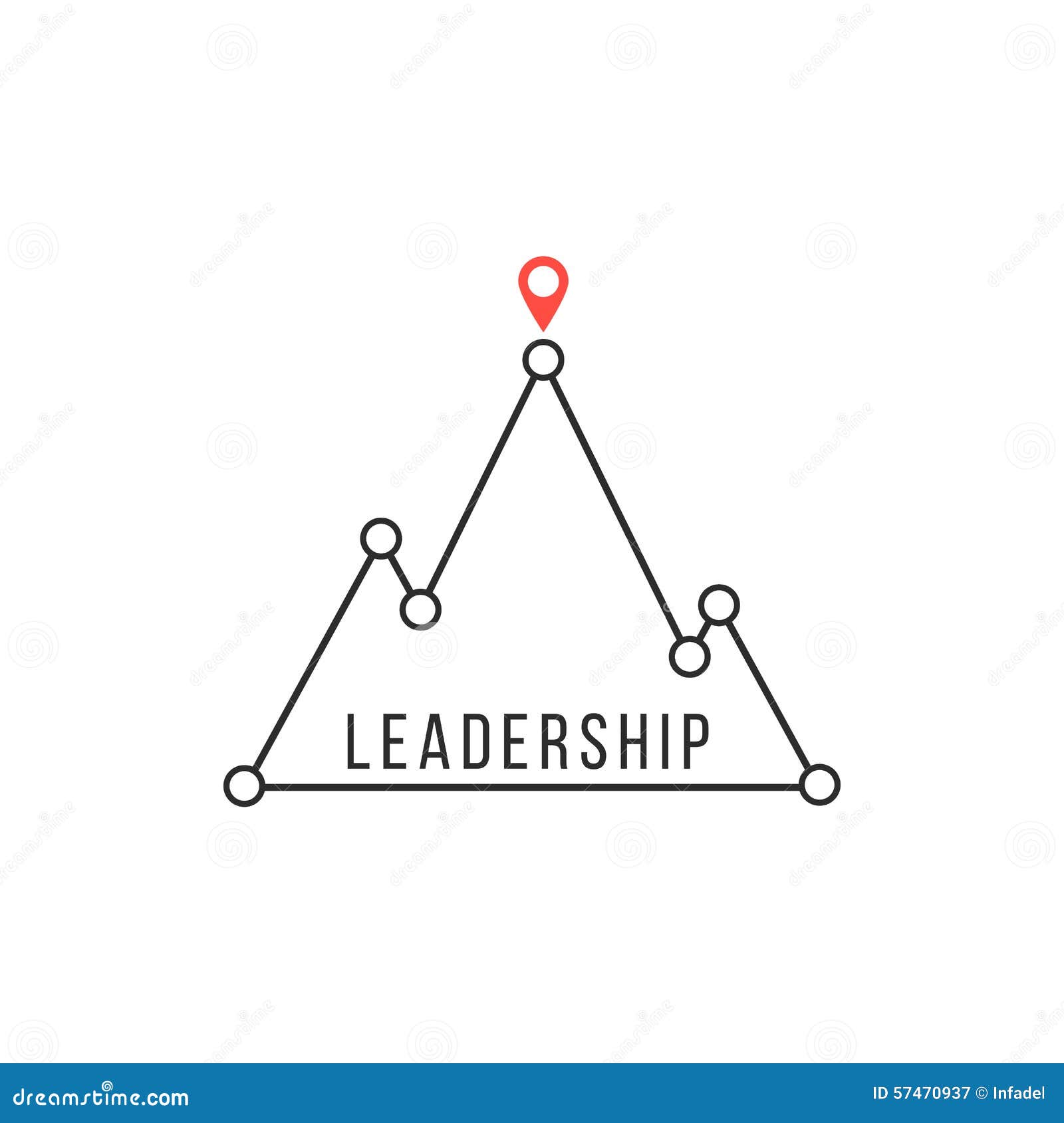 Leadership Icon Like Mountain Peak Stock Vector - Illustration of idea ...