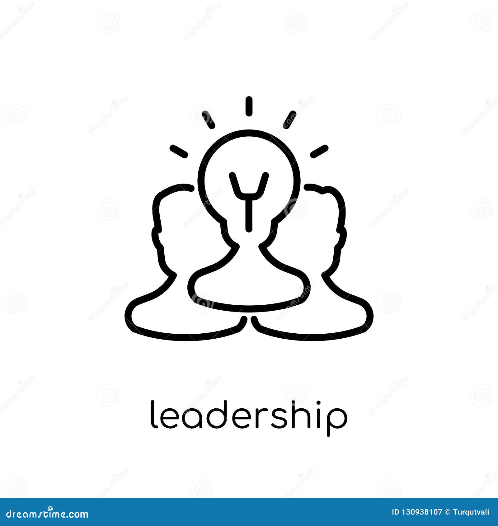 Leadership Icon. Trendy Modern Flat Linear Vector Leadership Icon on ...