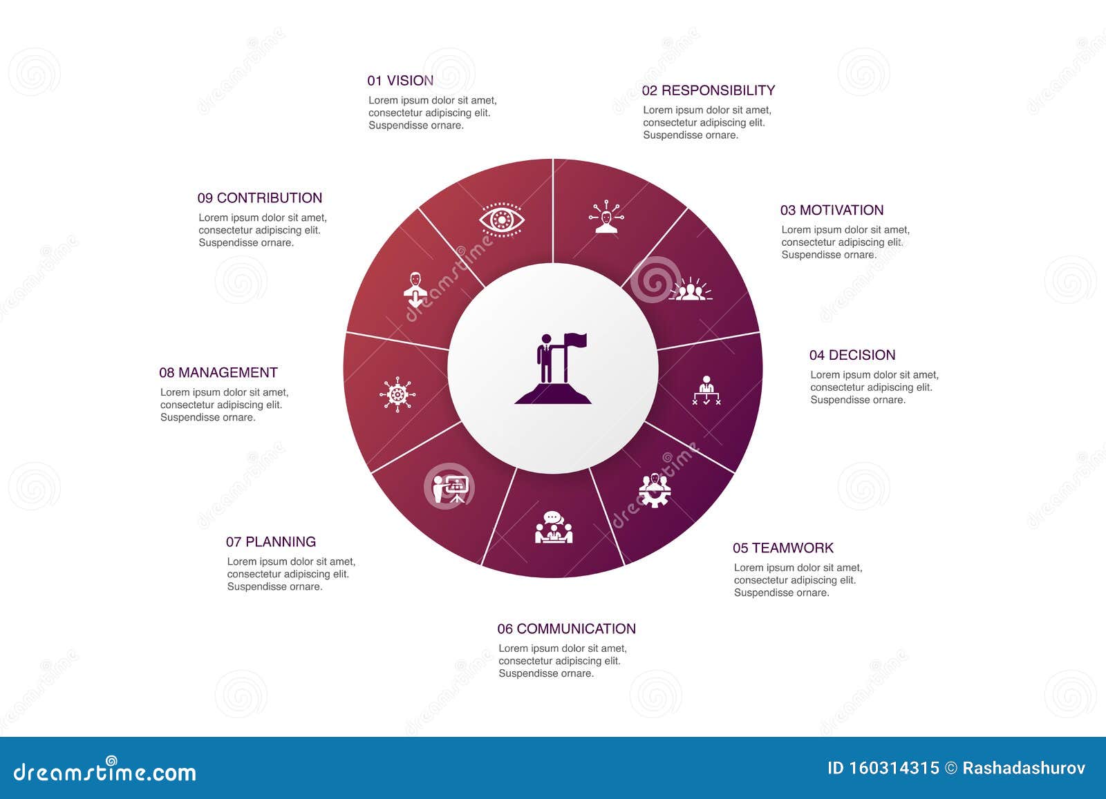 Set Of Leadership, Infographic Graph And Suit Line Icons For Web App ...