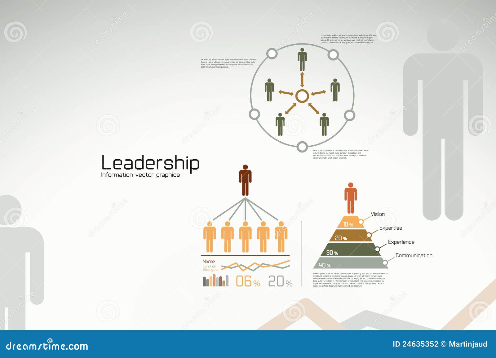 Leadership Infographics and Statistics Stock Vector - Illustration of ...