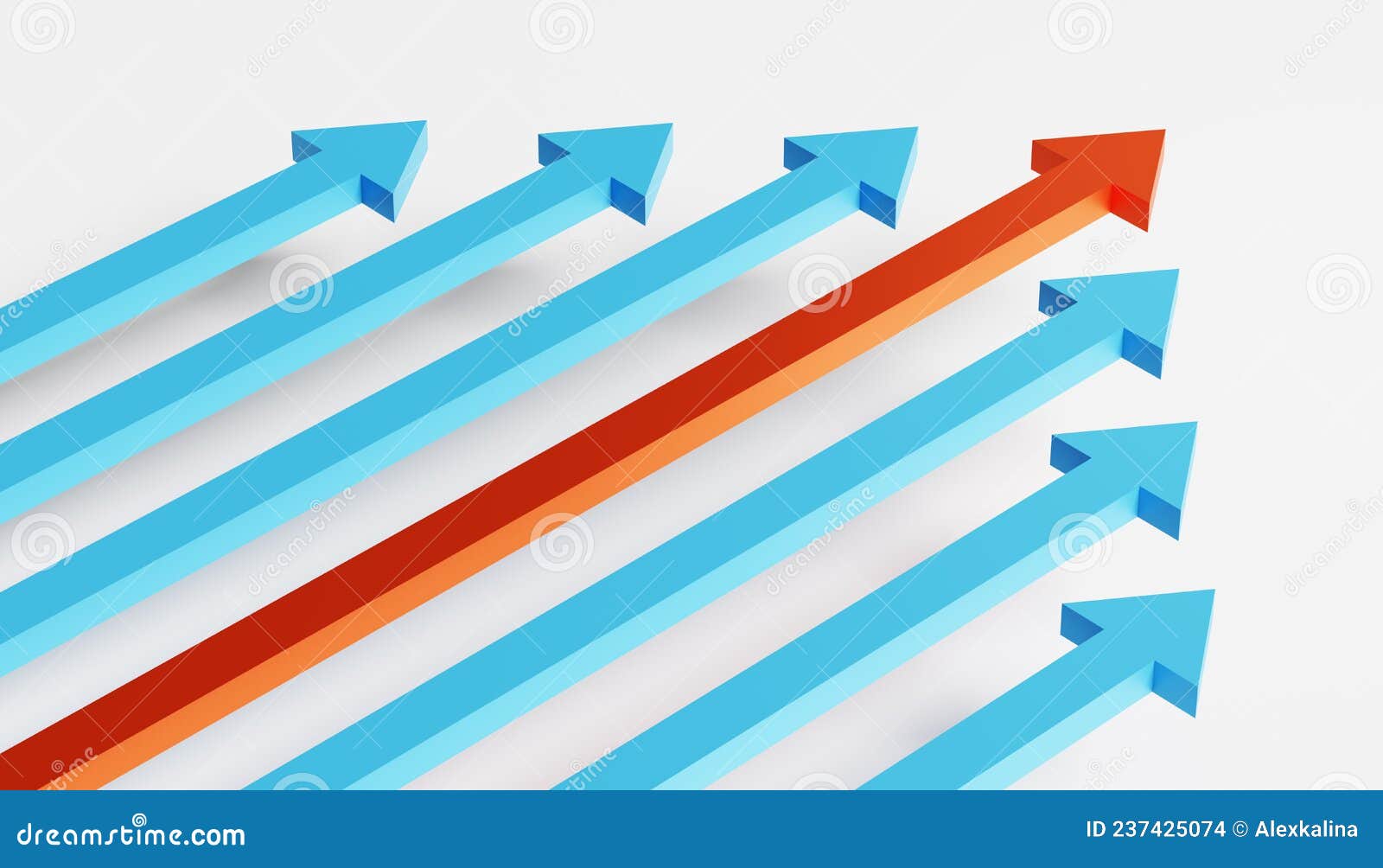 Leadership and Lead Concept. One Leader Arrow Leading Team Forward ...