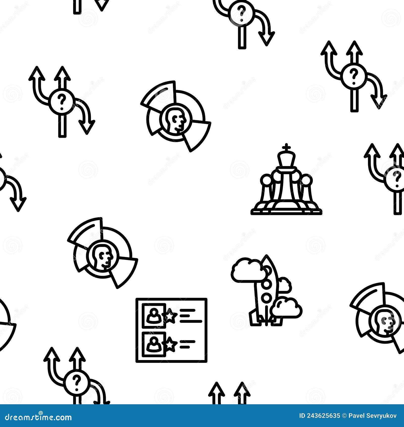 Leadership Leader Business Skill Vector Seamless Pattern Stock Vector ...