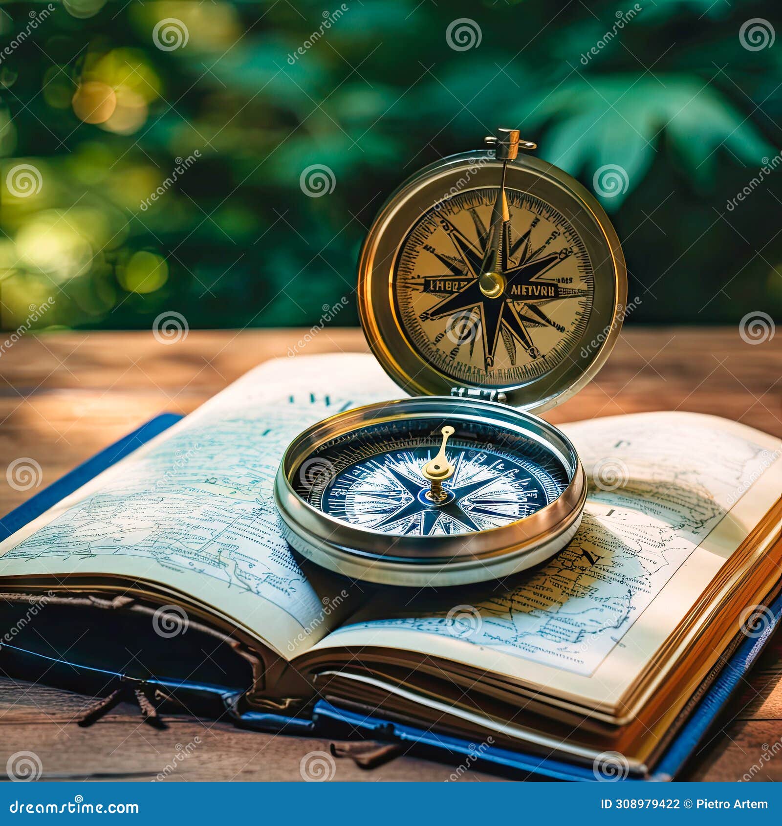 Leadership and Management, Abstract Compass and Guiding Light ...