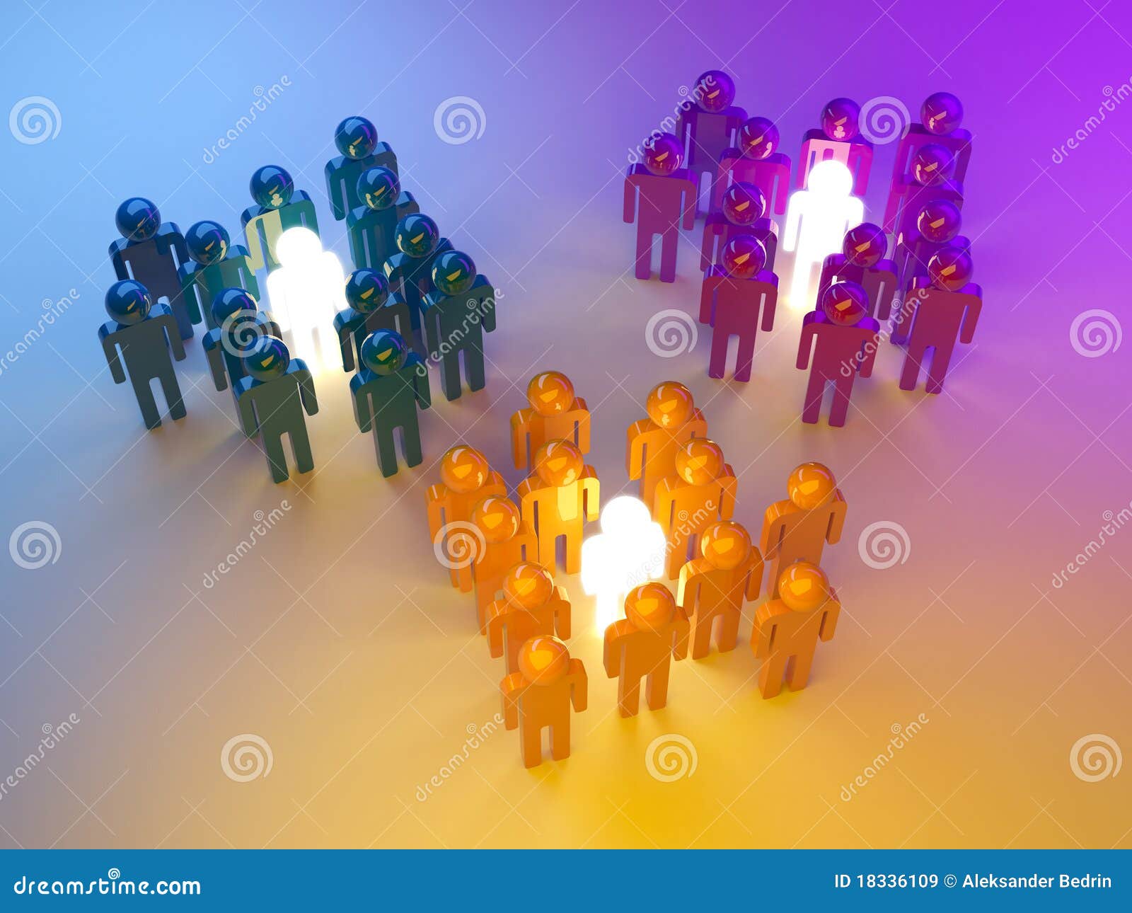 Leadership. Management of Groups. 3d Illustration Stock Illustration ...
