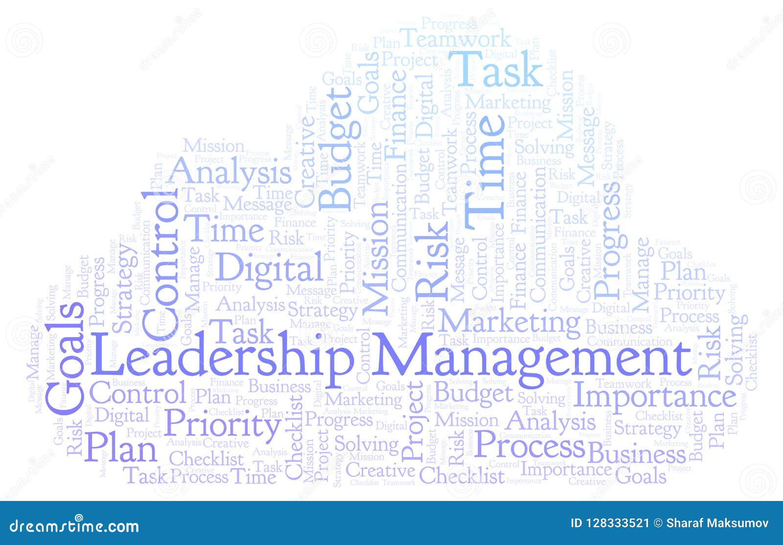Leadership Management Word Cloud, Made with Text only. Stock ...