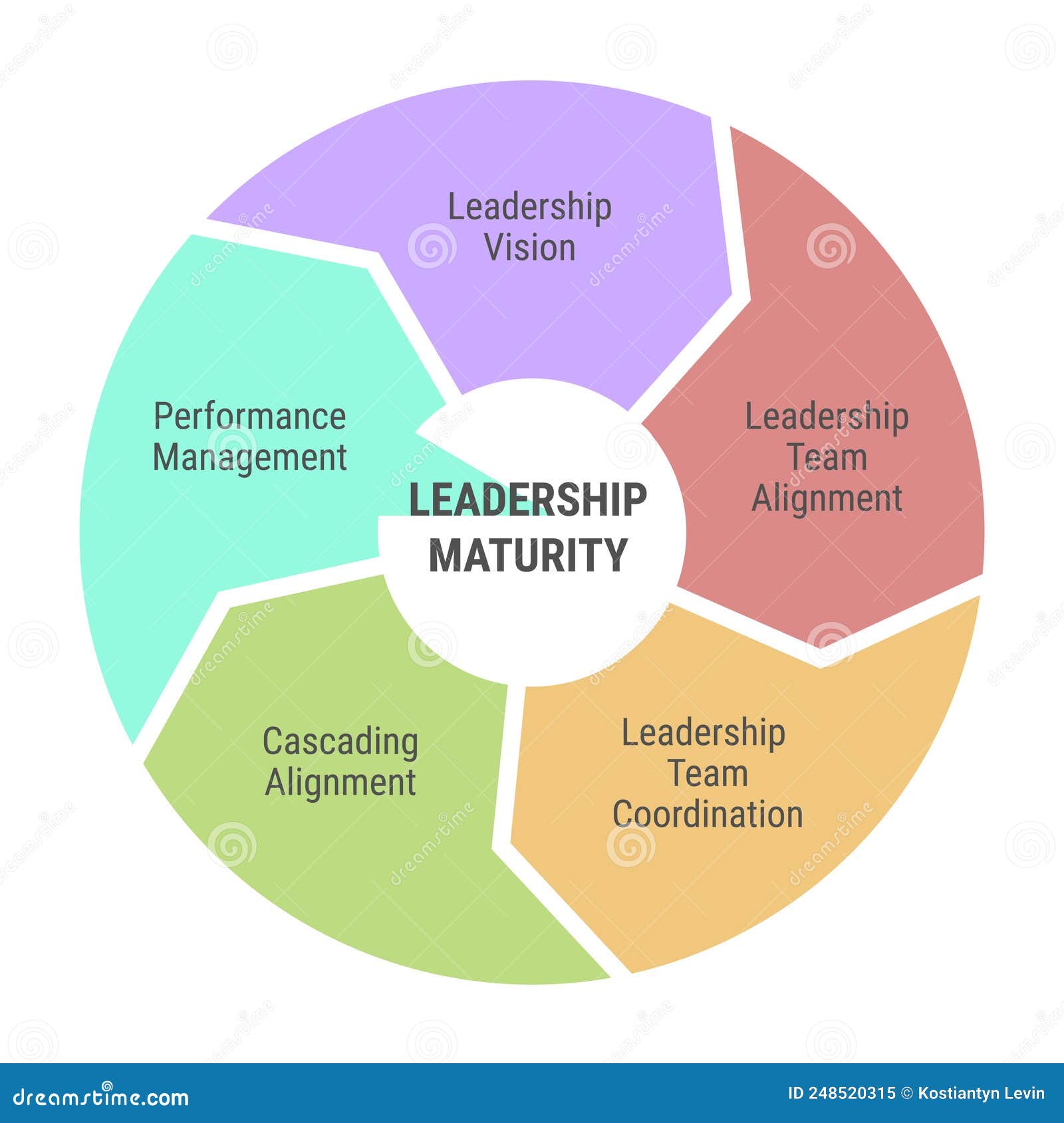 Leadership Diagram On Computer Showing Vision And Values Royalty-Free ...