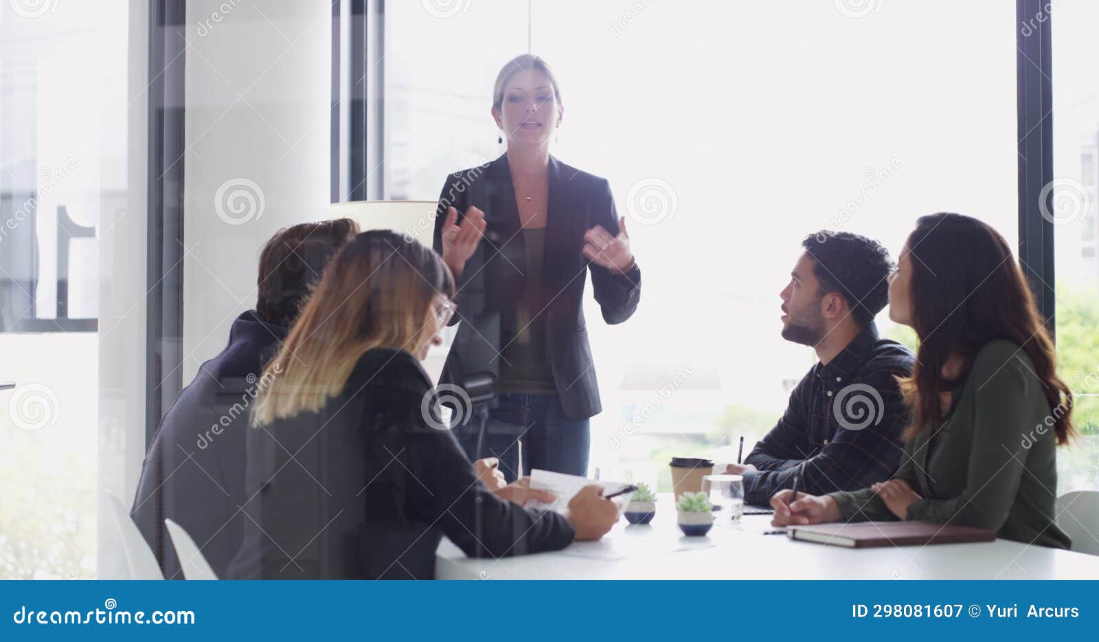 Leadership, Meeting Discussion and Professional Woman Explain Problem ...