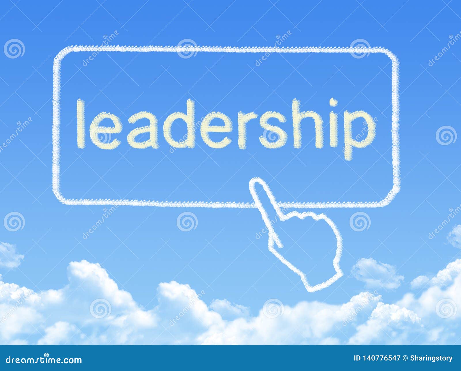 Leadership Message Cloud Shape Stock Illustration - Illustration of ...