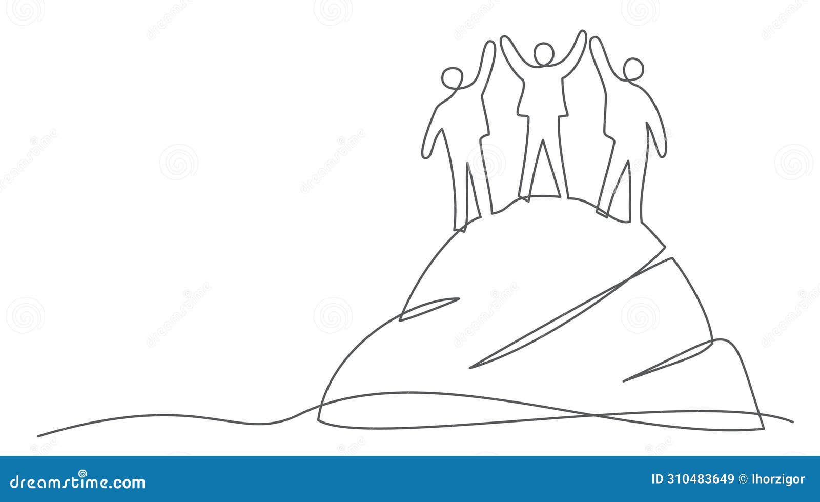 Leadership One Line Drawing Isolated on White Background Stock Vector ...