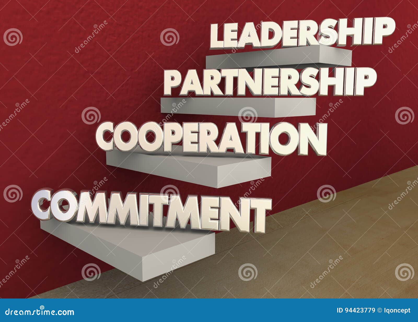 Leadership Partnership Collaboration Commitment Steps 3d Illustration ...