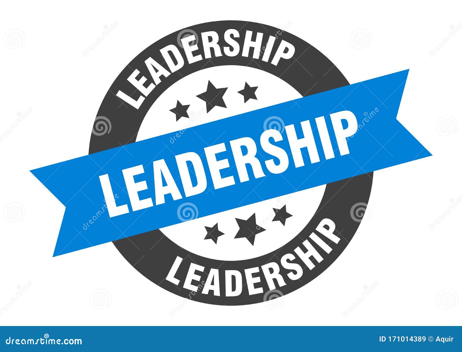 Leadership Sign. Leadership Round Ribbon Sticker Stock Vector ...