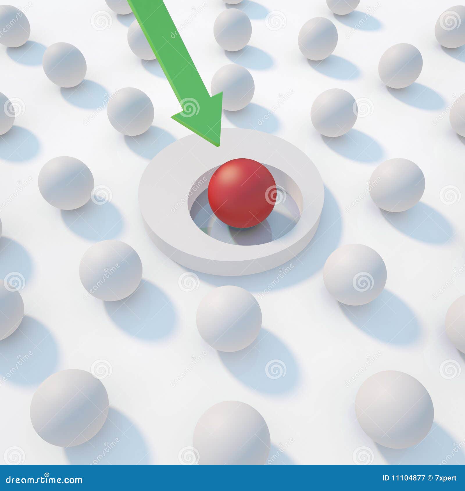 Leadership Sphere in Center Stock Illustration - Illustration of ...