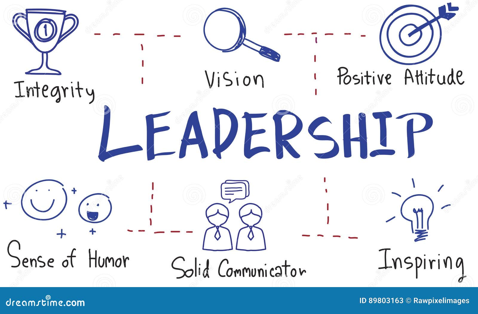 Leadership Success Skills Drawing Graphic Concept Stock Illustration ...