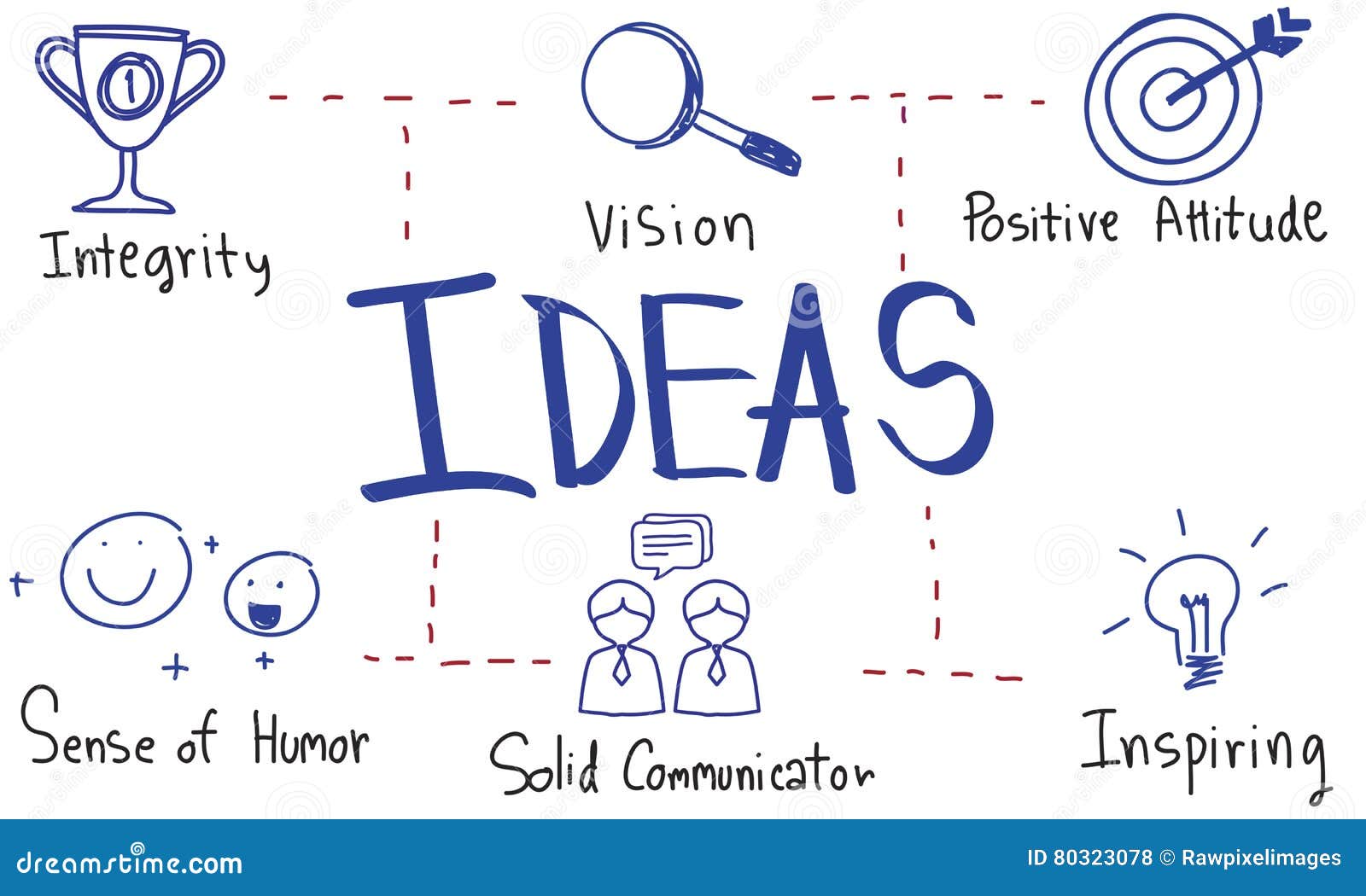 Leadership Success Skills Drawing Graphic Concept Stock Illustration ...