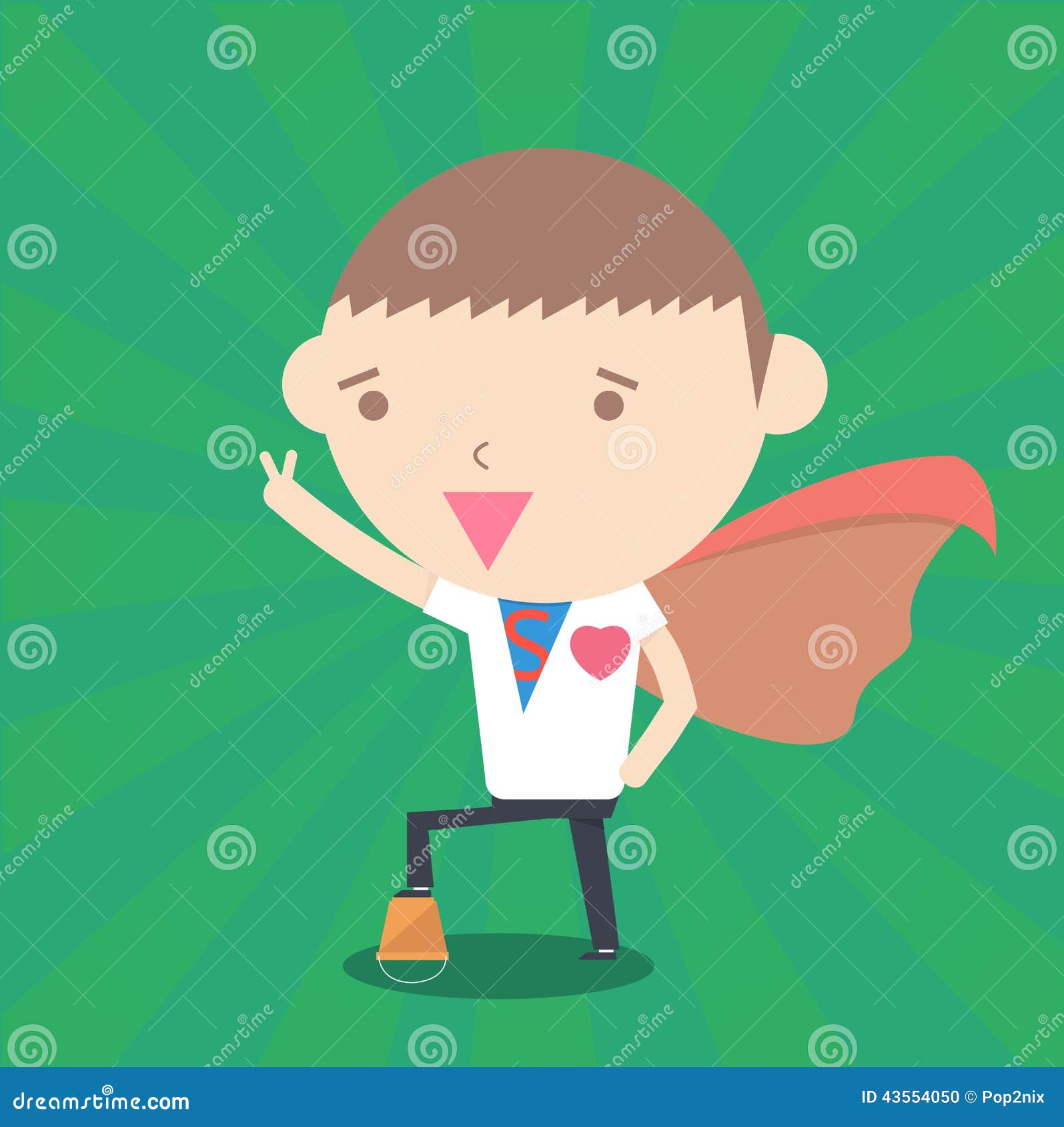 Leadership Super Hero Businessman Standing. Stock Vector - Illustration ...
