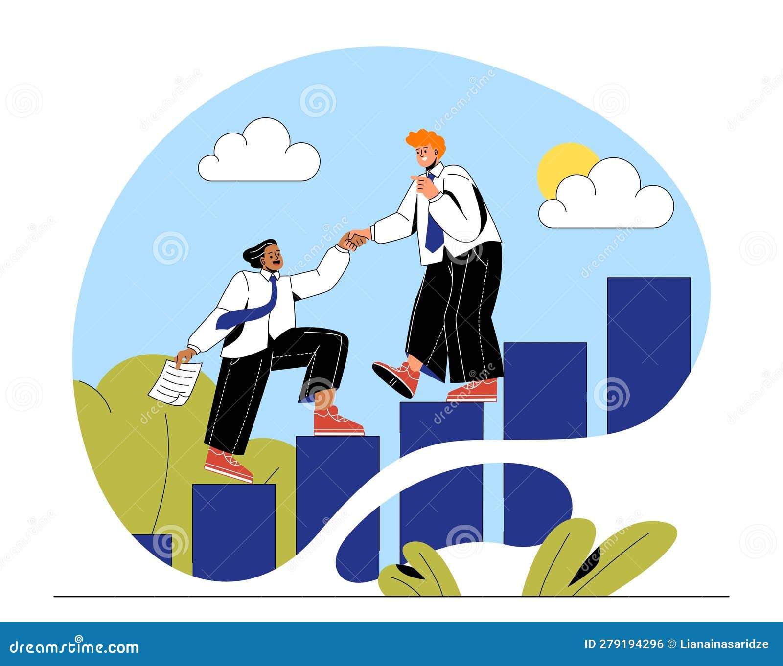 Leadership and Support Concept Stock Vector - Illustration of customer ...