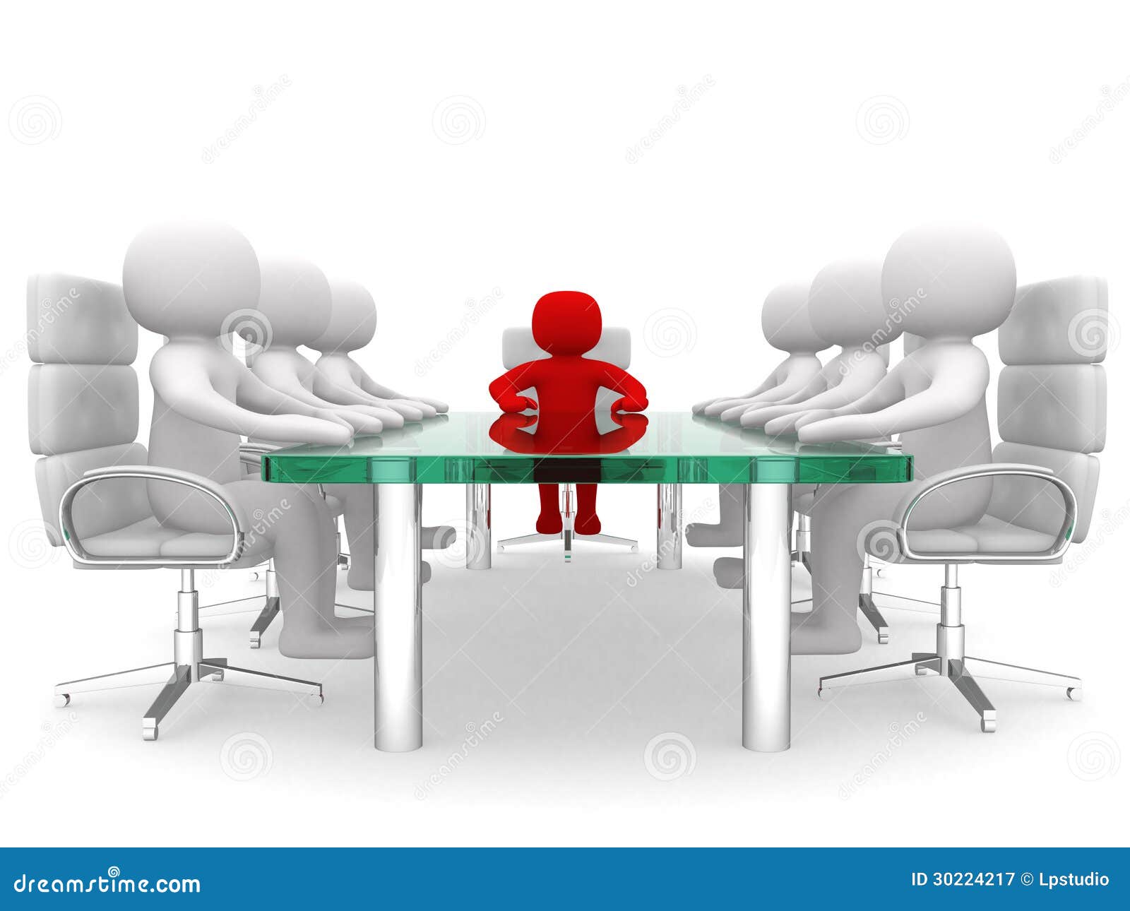 Leadership and Team at Conference Table Stock Image - Image of ...