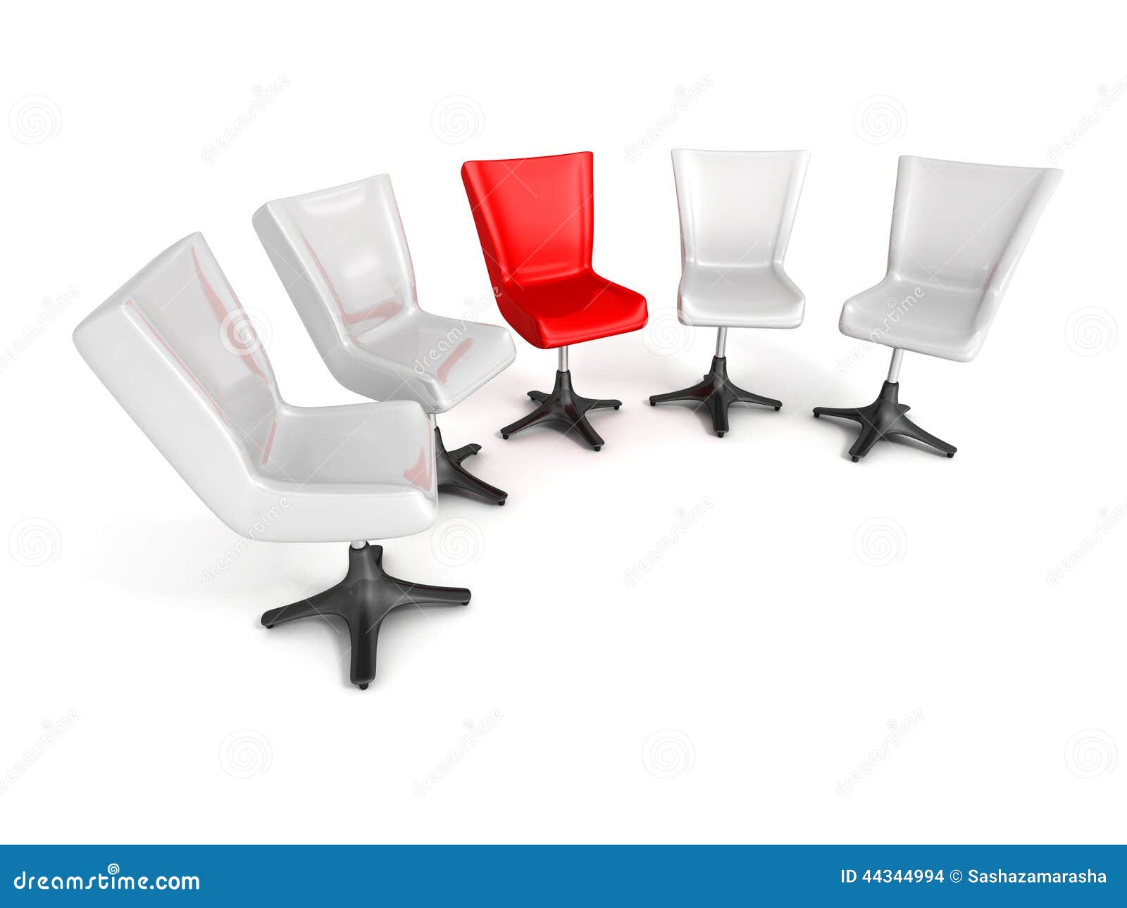 Leadership Teamwork Concept with Office Chairs Stock Illustration ...