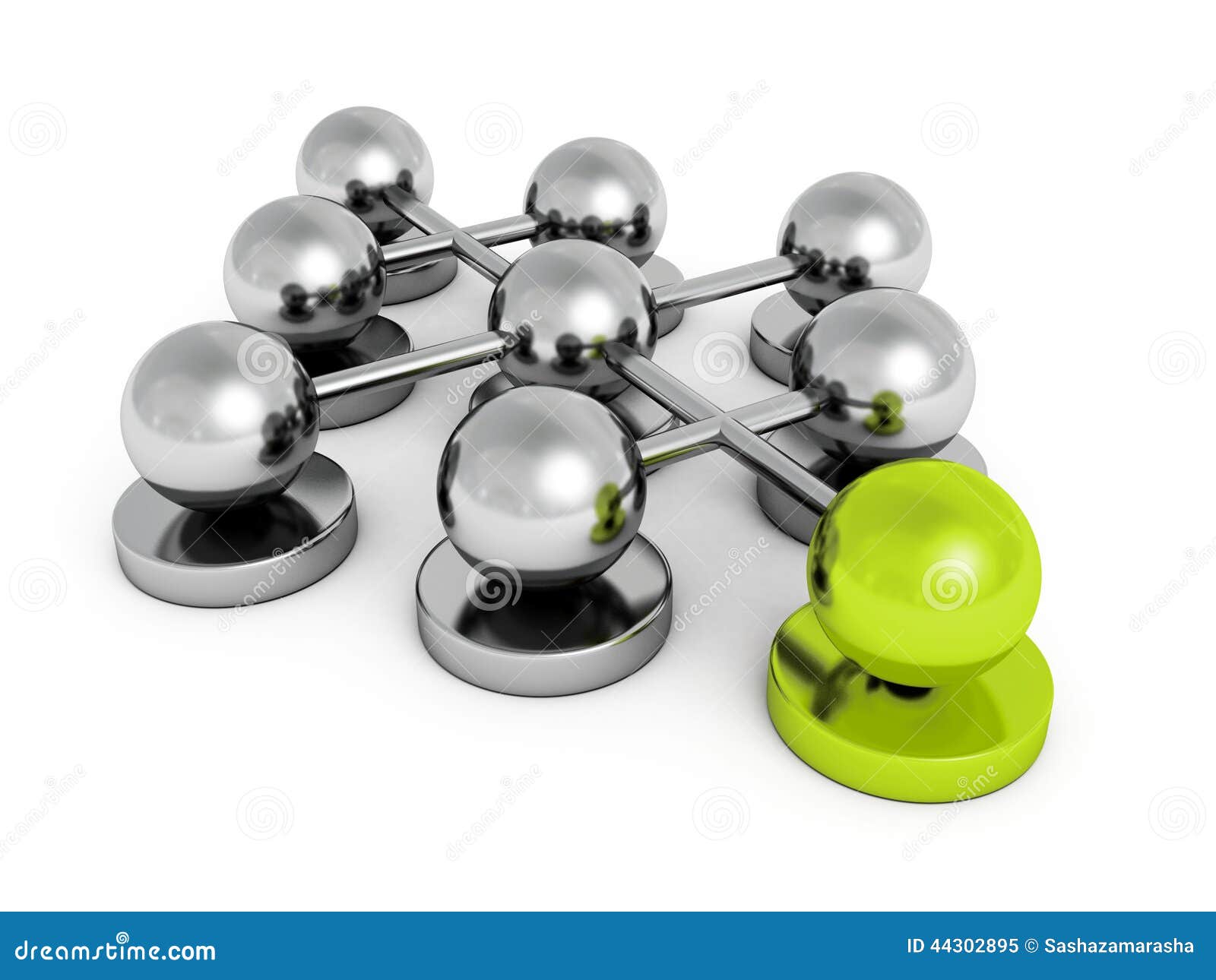 Leadership Teamwork Concept Spheres Group Stock Illustration ...