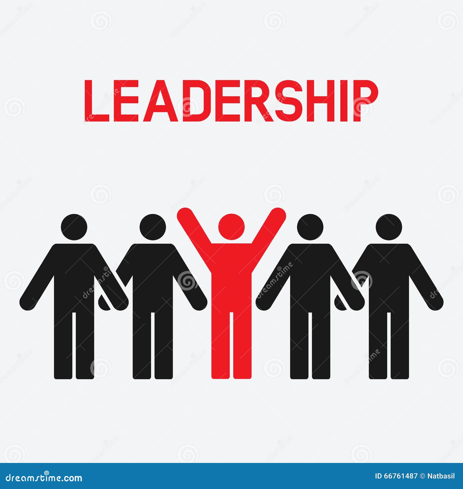 Leadership and Teamwork Concept Stock Vector - Illustration of icon ...