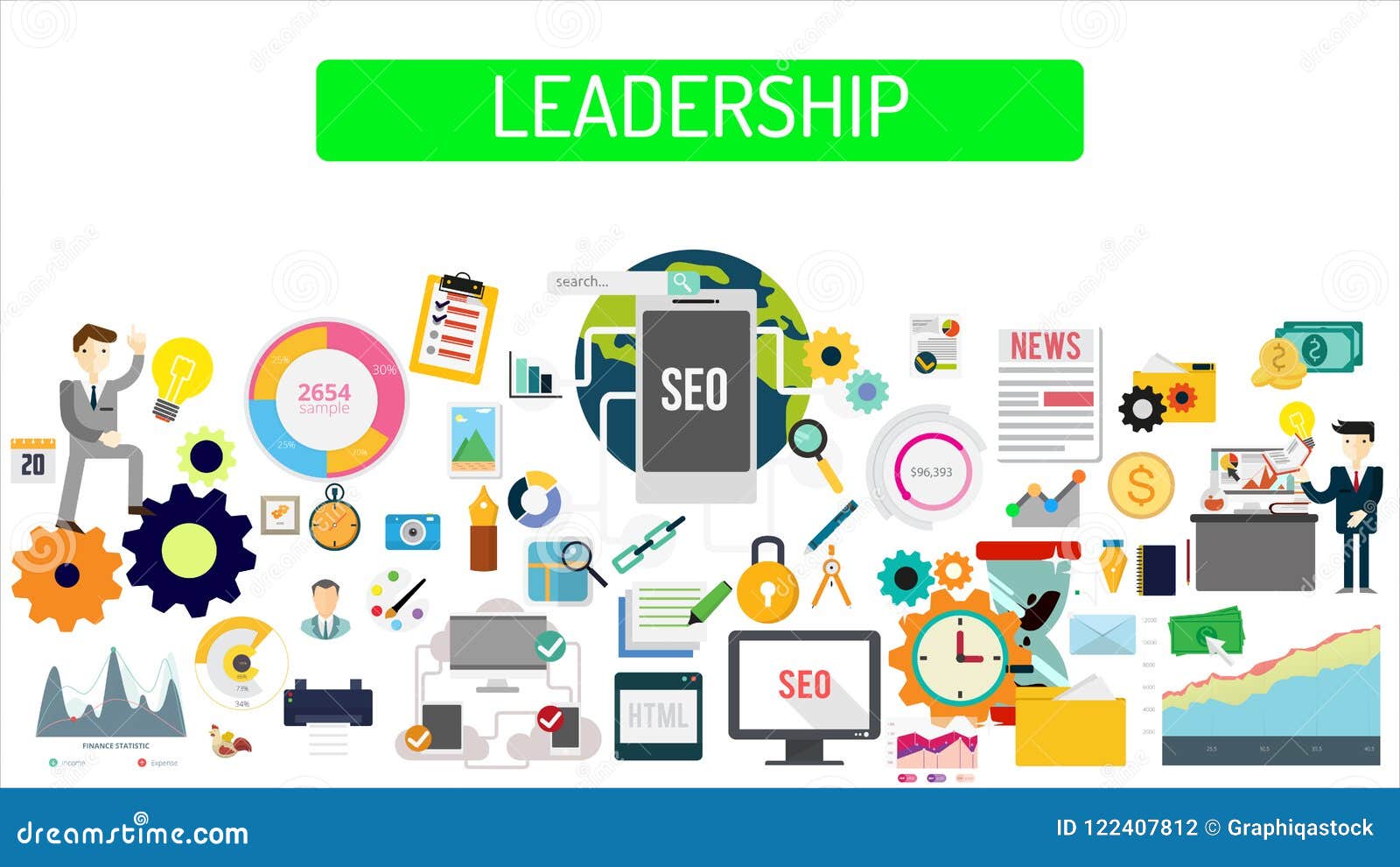 Leadership Typography Design Stock Vector - Illustration of design ...