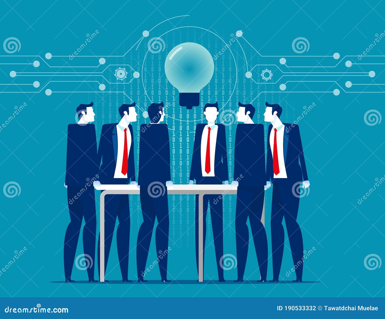 Leadership Unity. Process Support Concept Stock Vector - Illustration ...