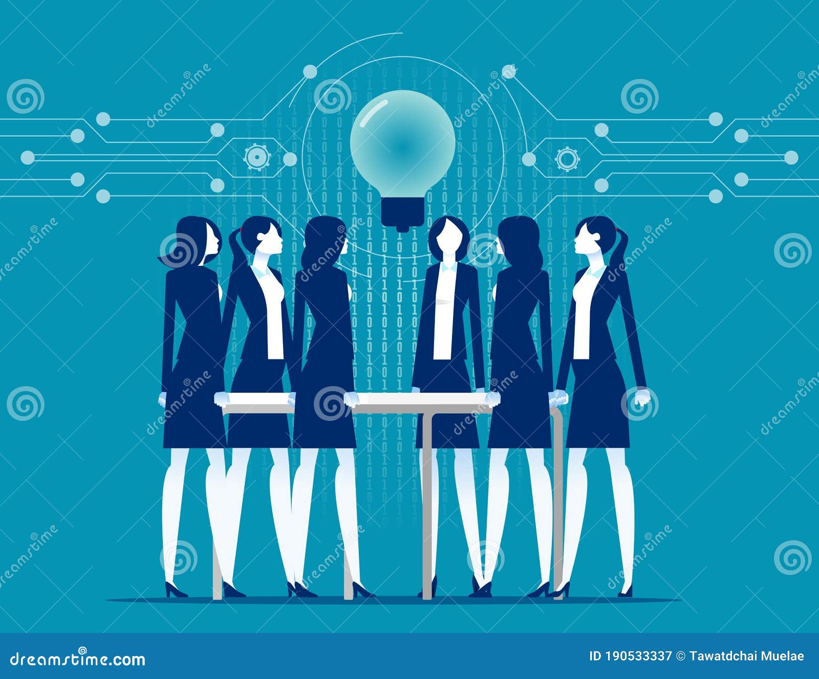 Leadership Unity. Process Support Concept Stock Vector - Illustration ...
