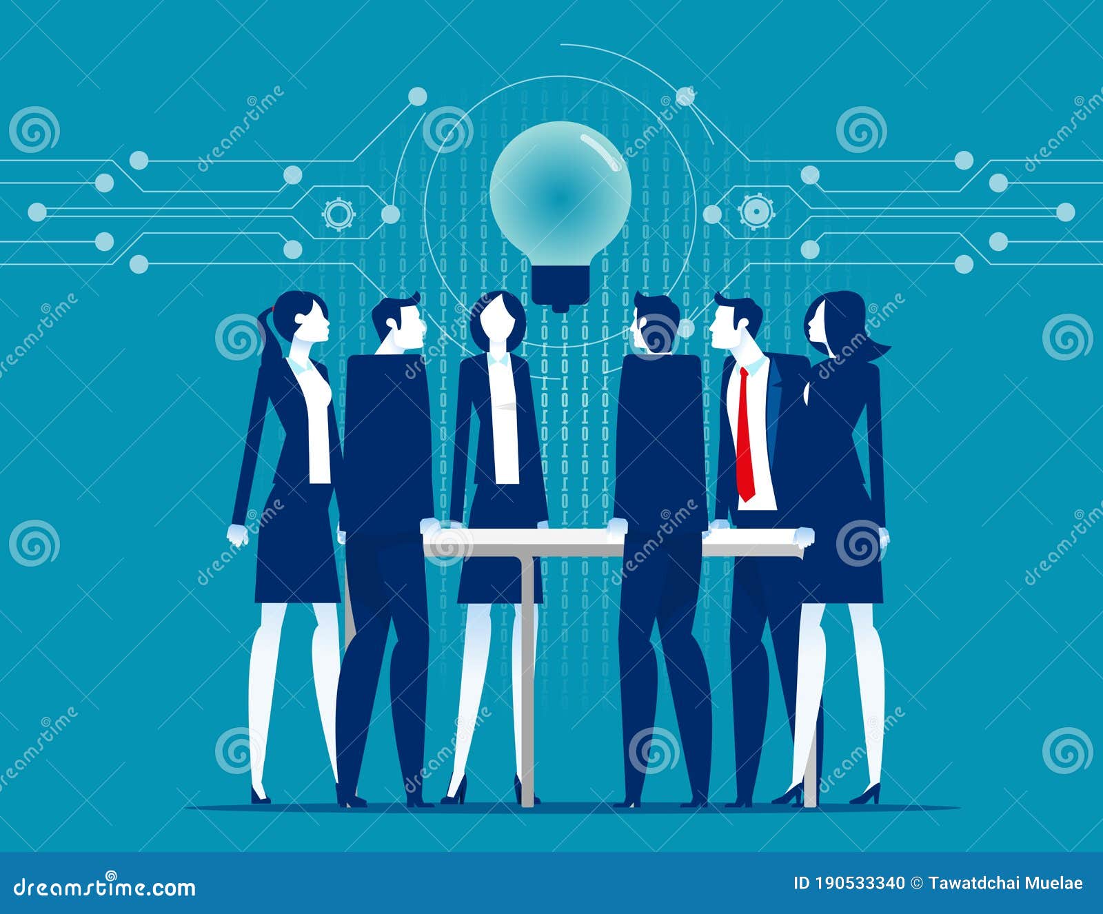 Leadership Unity. Process Support Concept Stock Vector - Illustration ...