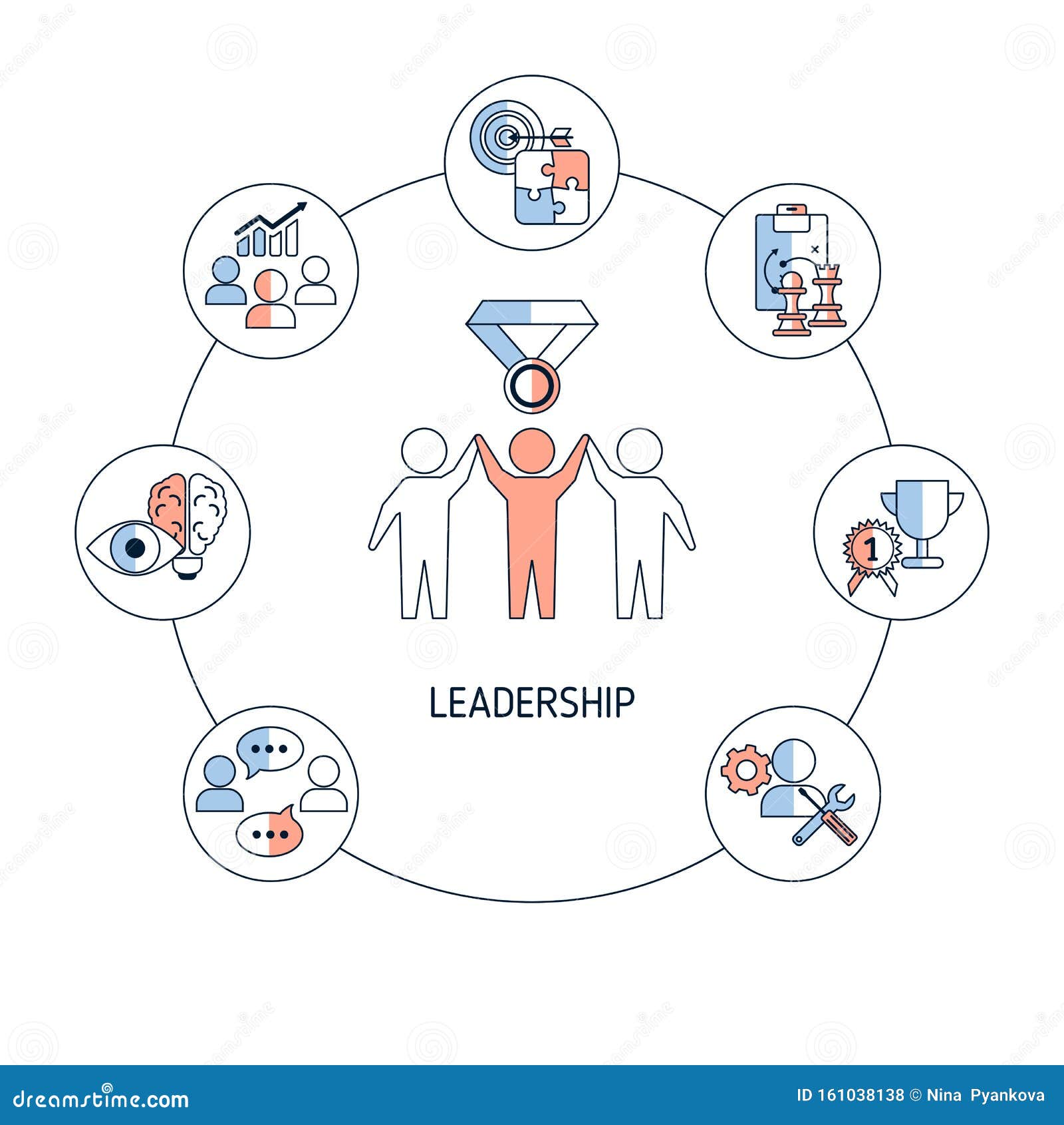 Leadership vector concept stock vector. Illustration of boss - 161038138