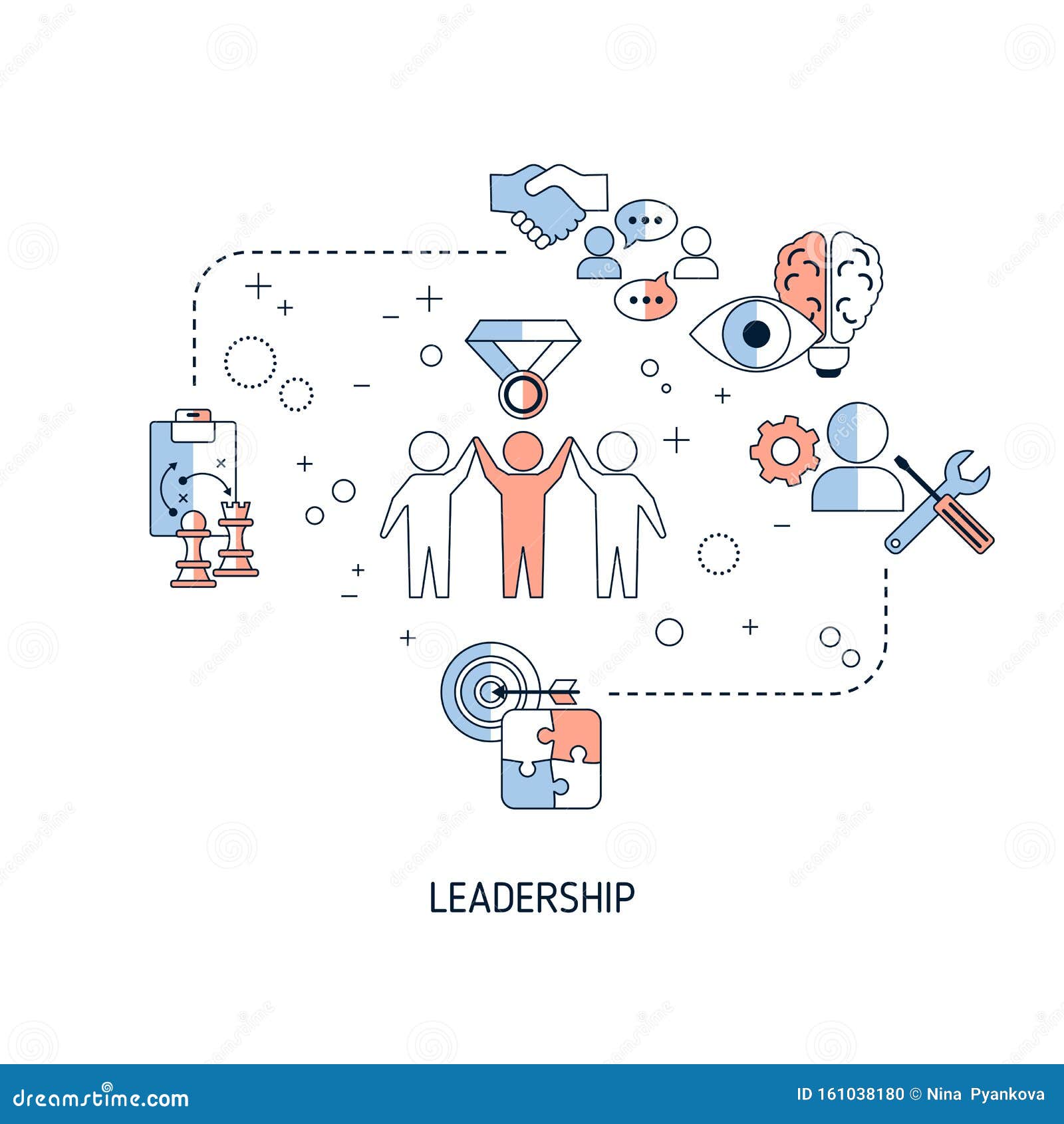 Leadership vector concept stock vector. Illustration of leader - 161038180