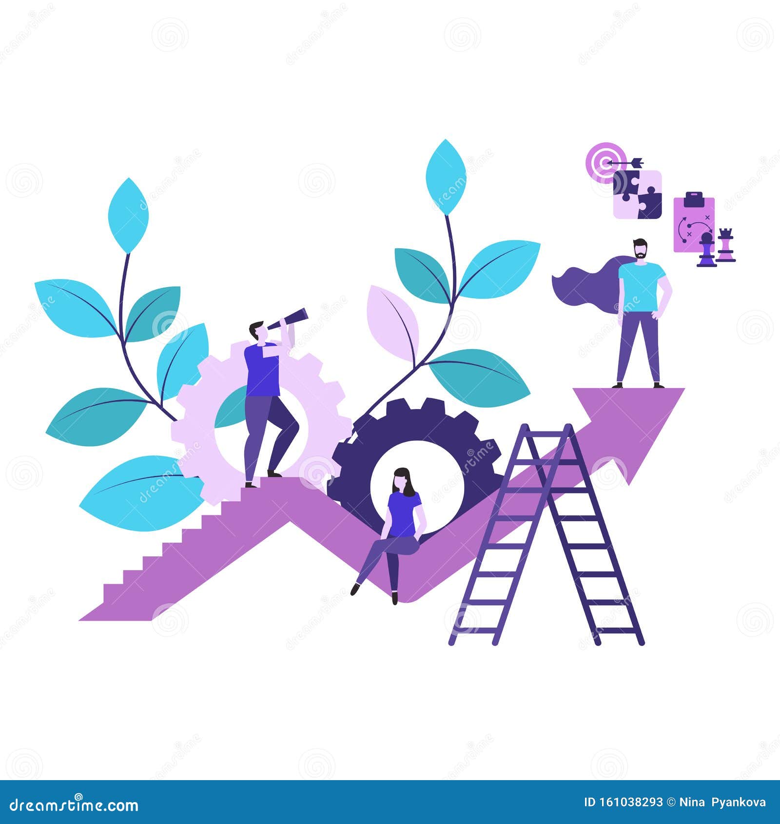Leadership vector concept stock vector. Illustration of concept - 161038293