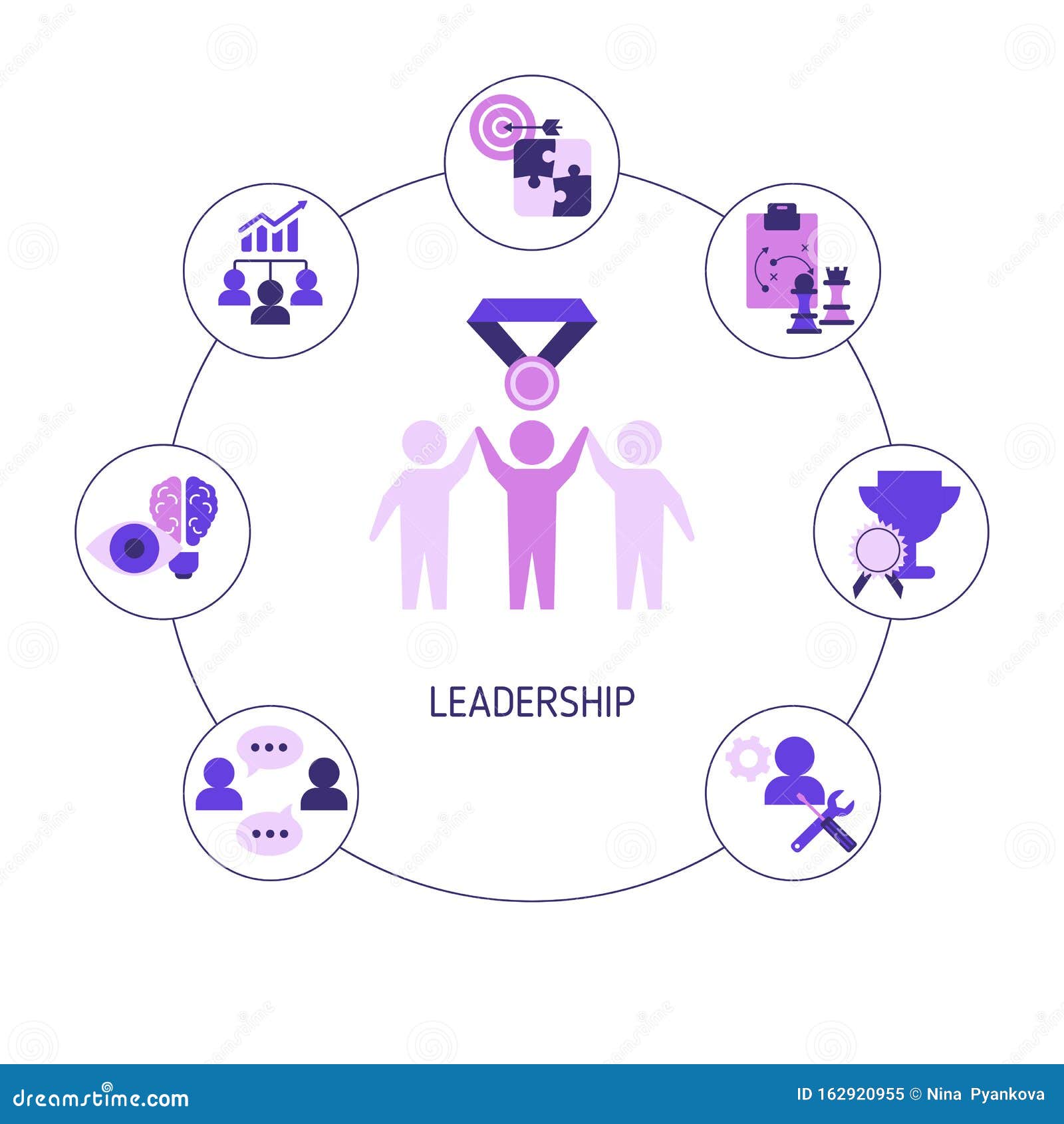 Leadership vector concept stock vector. Illustration of boss - 162920955