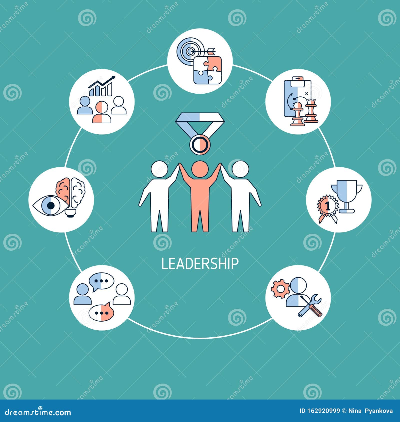 Leadership vector concept stock vector. Illustration of cooperation ...