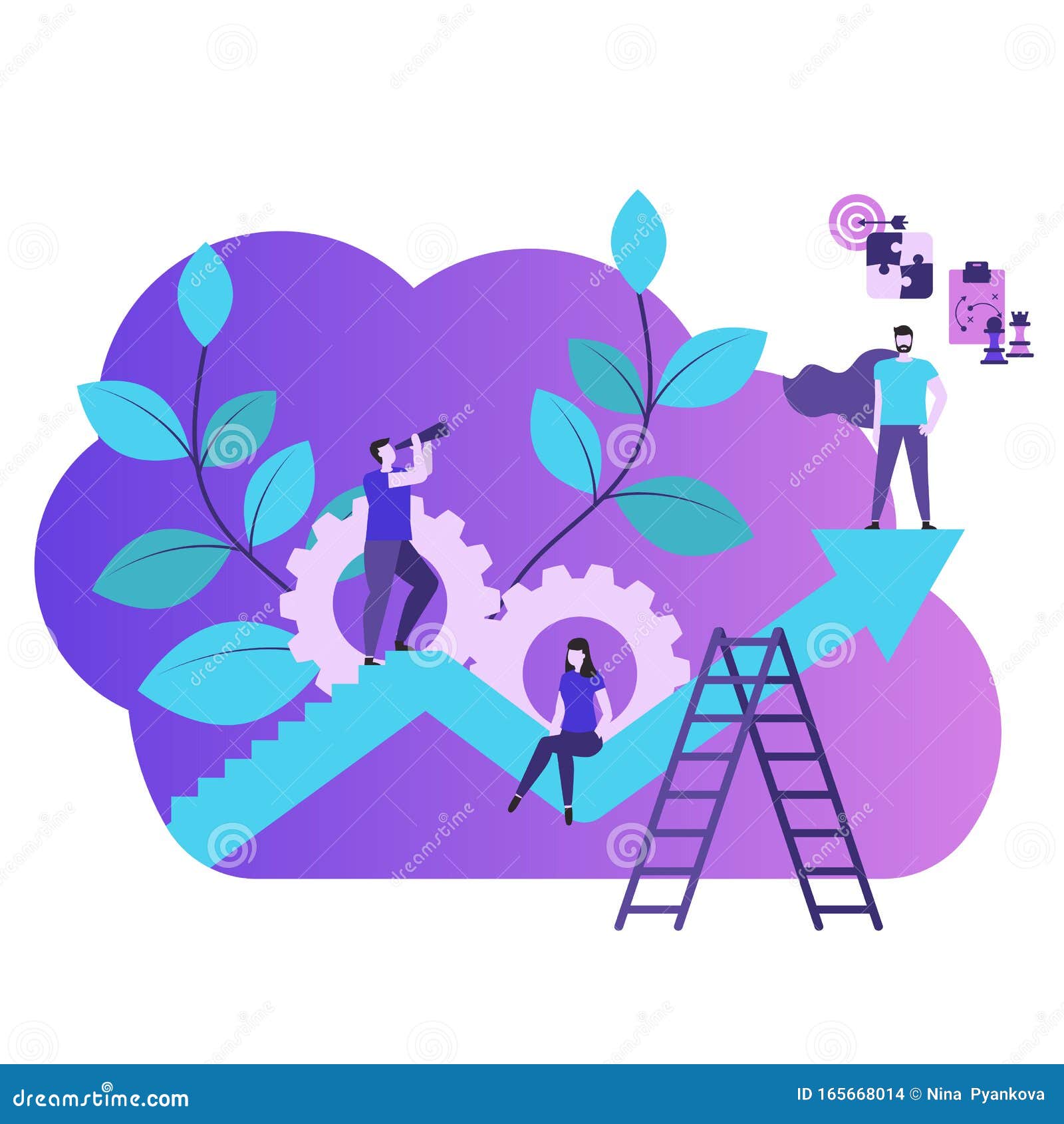 Leadership vector concept stock vector. Illustration of challenge ...