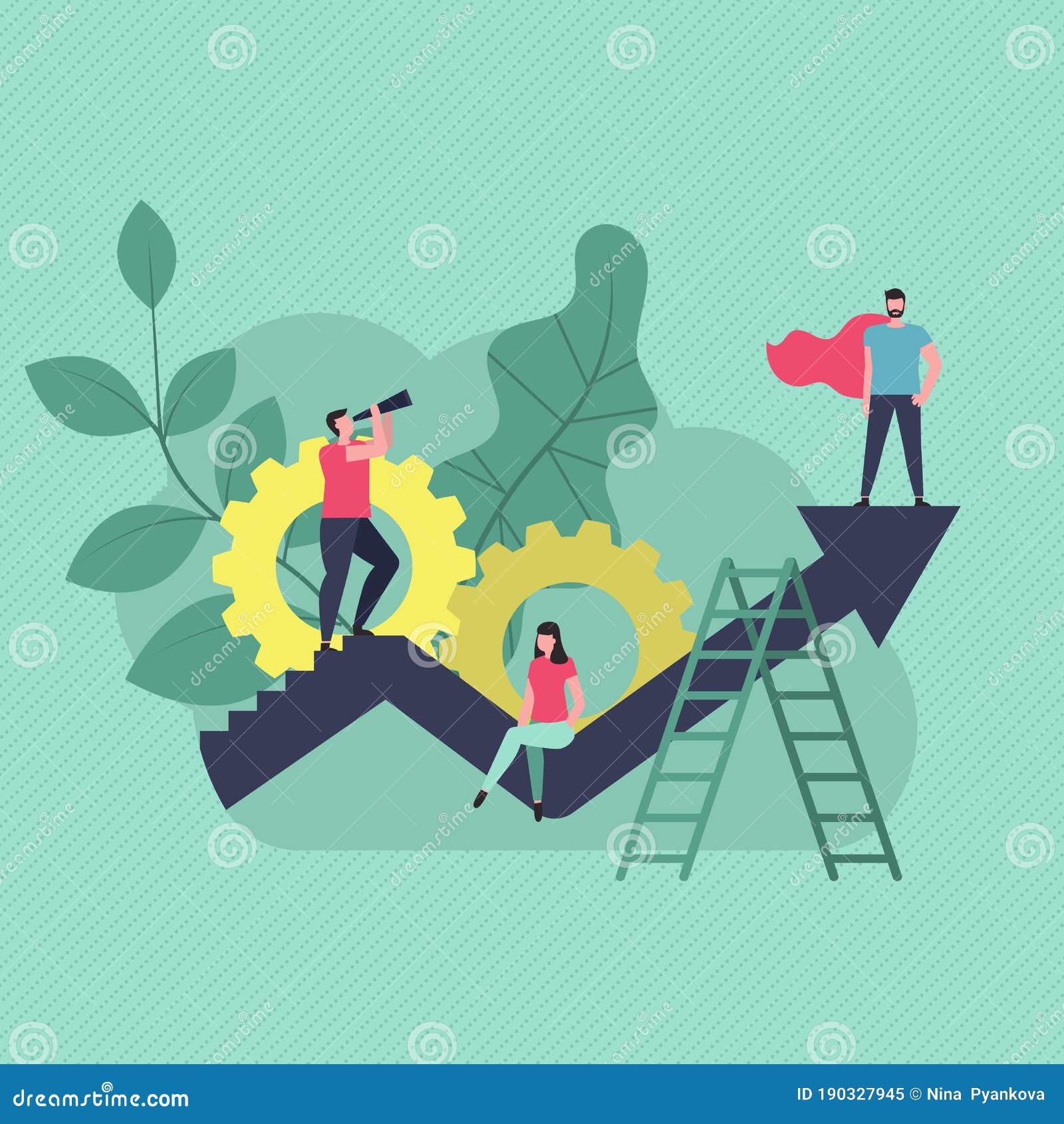 Leadership vector concept stock vector. Illustration of businessman ...