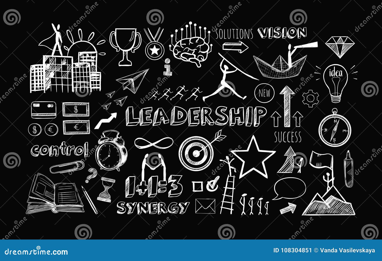 Leadership vector set stock vector. Illustration of communication ...