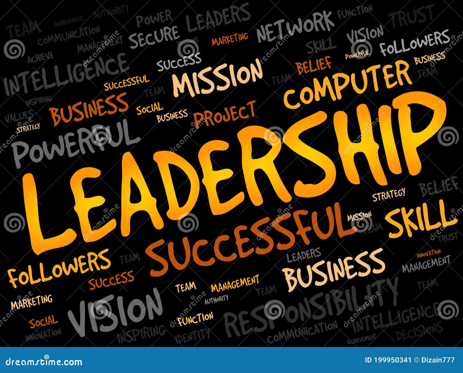 LEADERSHIP word cloud stock illustration. Illustration of behavior ...
