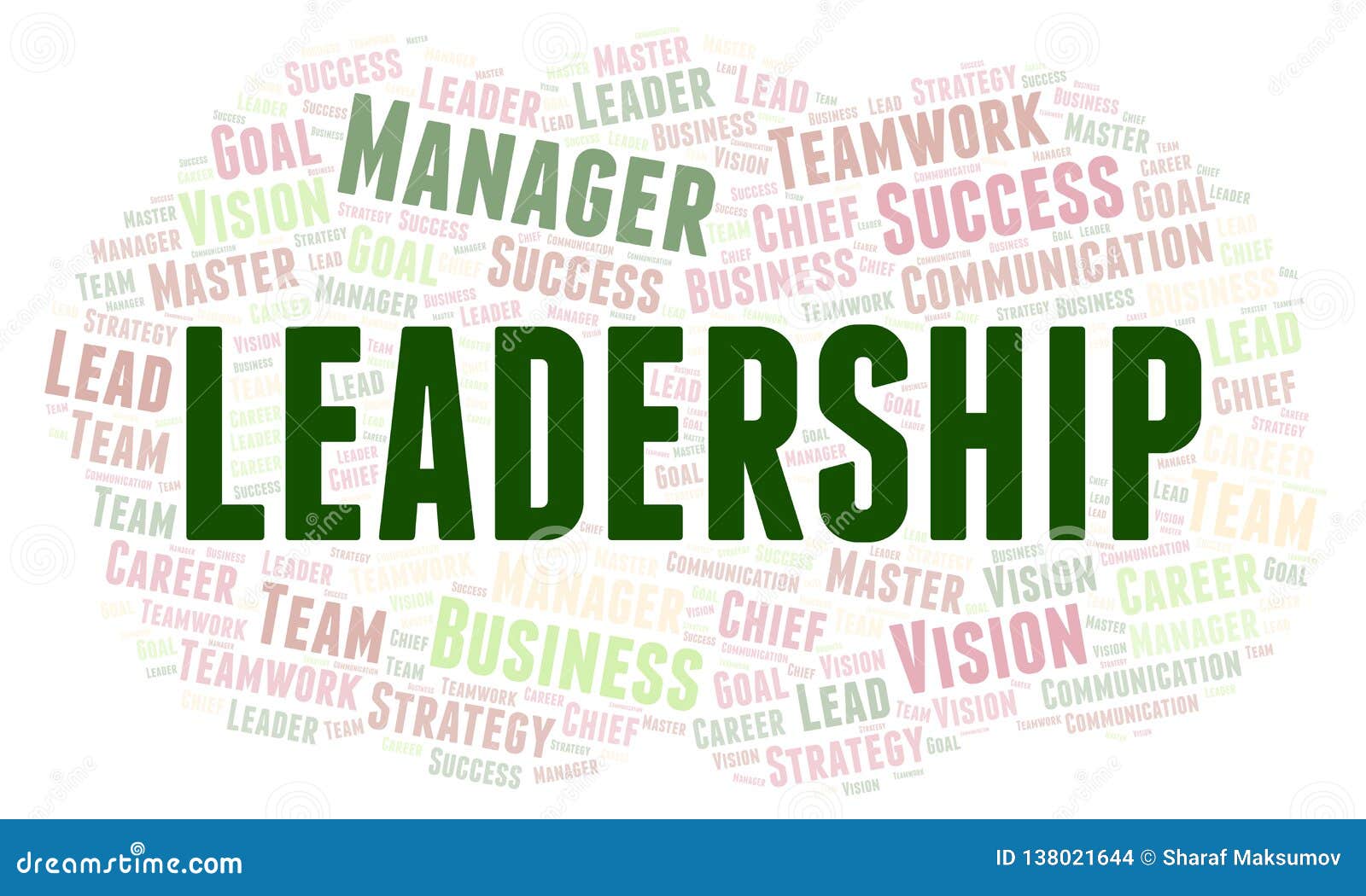 Leadership word cloud stock illustration. Illustration of bright ...