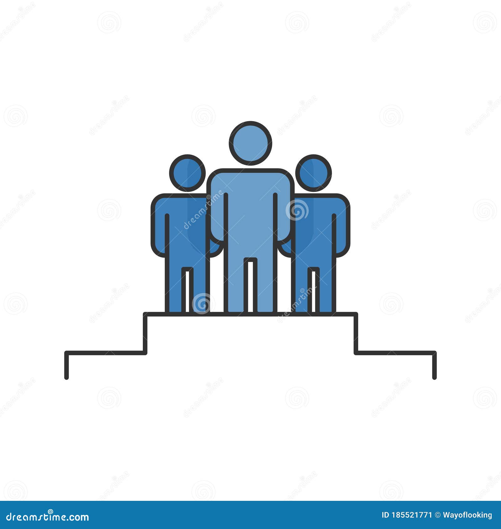 Leadership Icon. Team. Flat Style. Isolated Stock Vector - Illustration ...