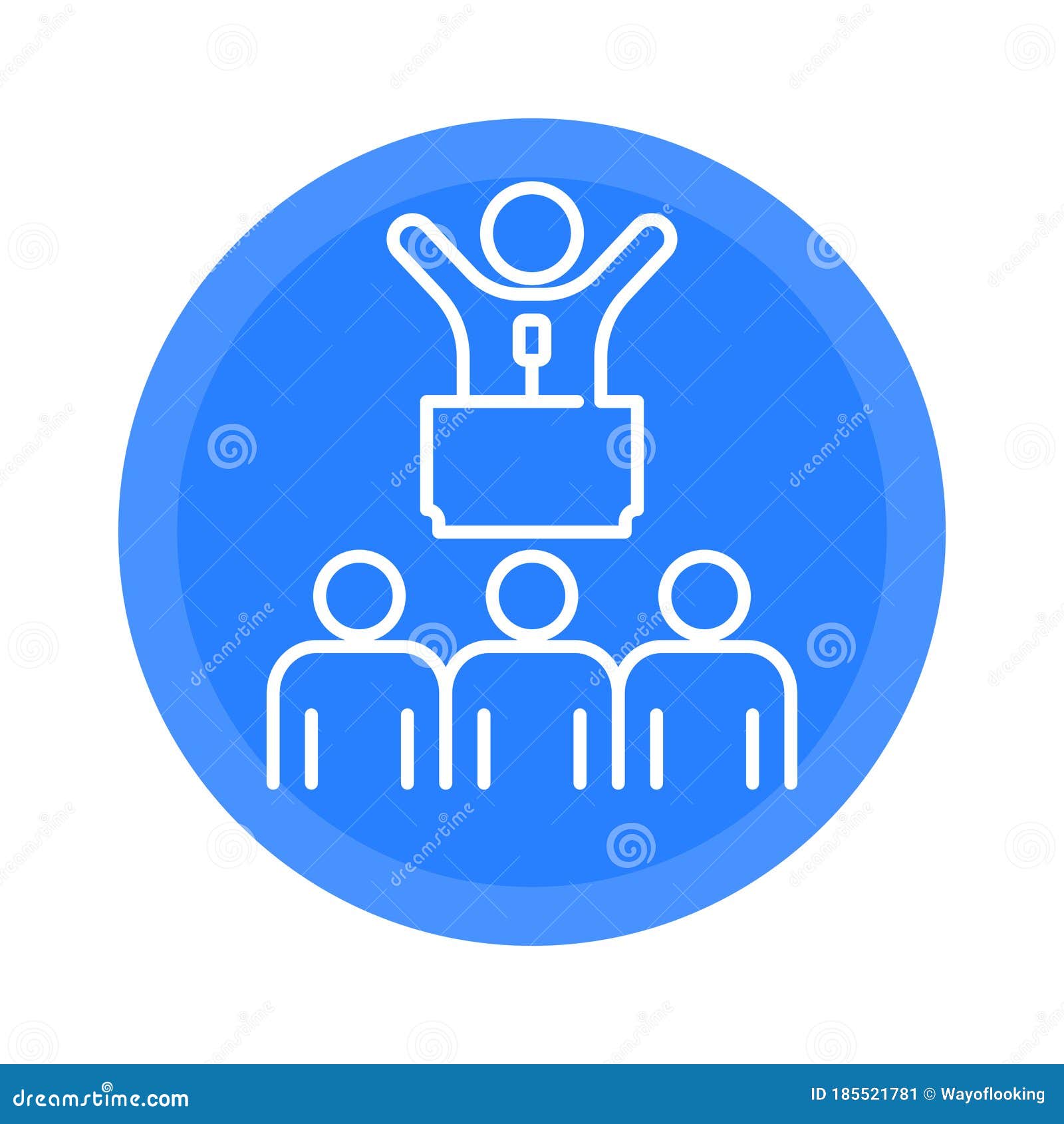 Leadership Icon. Team. Flat Style. Isolated Stock Vector - Illustration ...