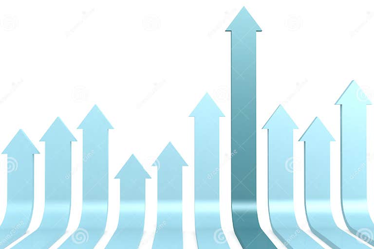 Leading Arrow for Leadership Concept Stock Illustration - Illustration ...