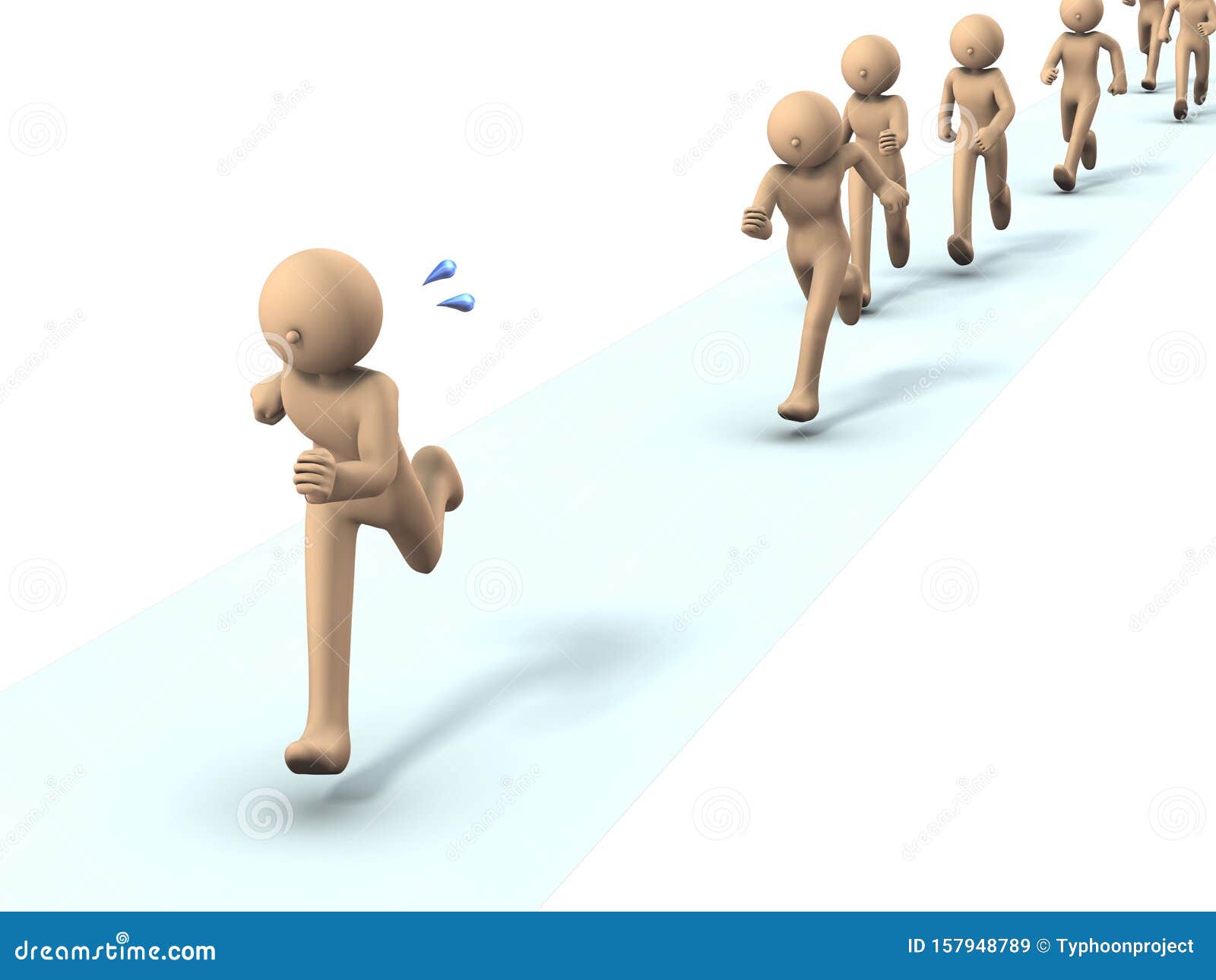 Man Leading 3d Character Showing Command And Leadership Royalty-Free ...