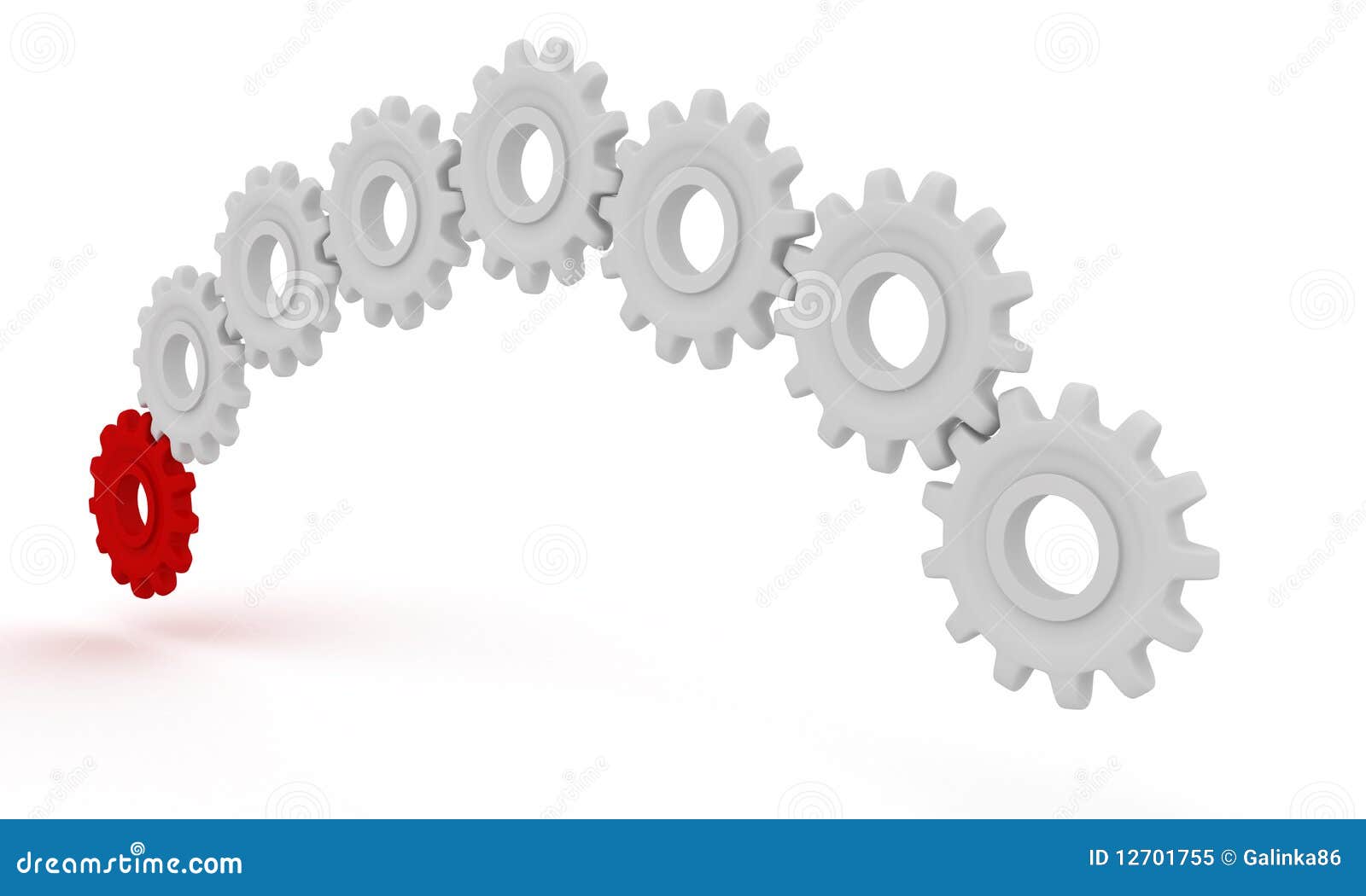 Leading gear stock illustration. Illustration of togetherness - 12701755