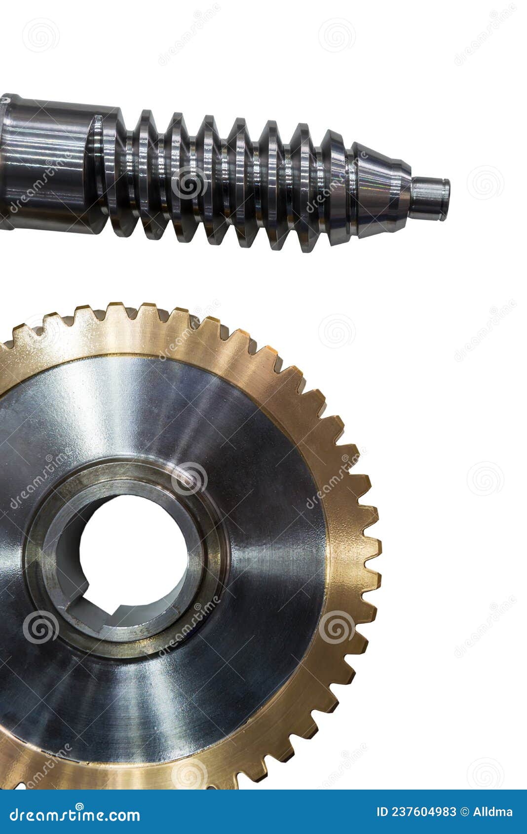 Leading Gear Wheel of Conic Type. Isolated on White Background Stock ...