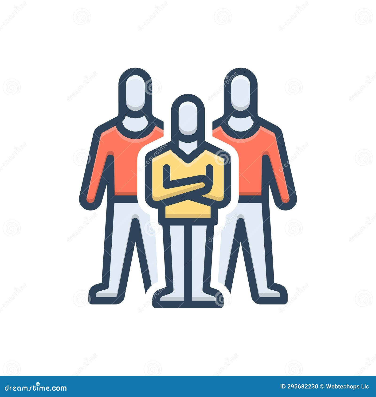 Color Illustration Icon for Leading, Head and Employee Stock ...