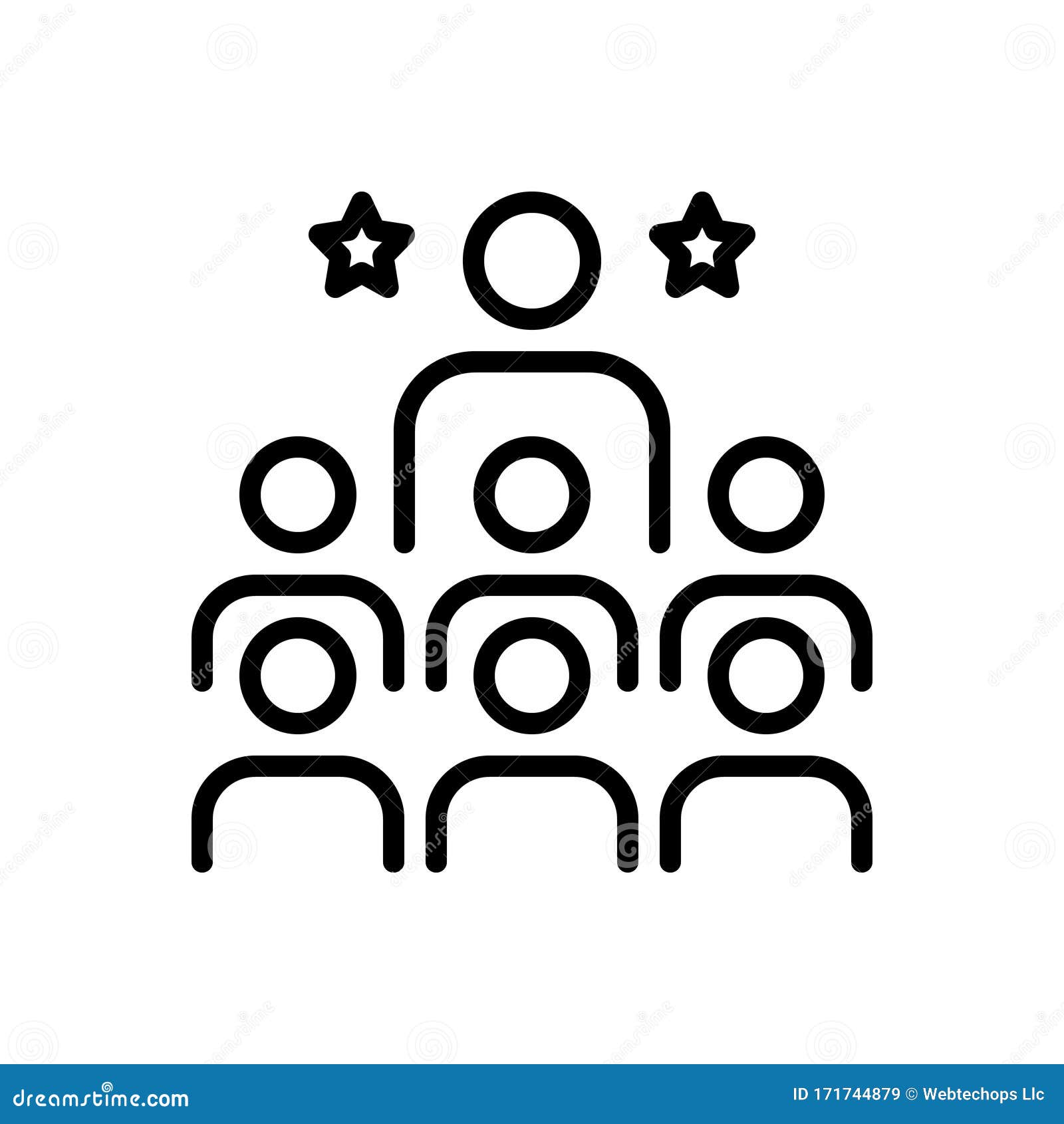 Black Line Icon for Leading, Main and Chief Stock Vector - Illustration ...