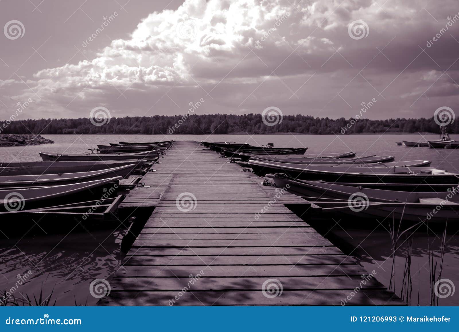 Jetty with Small Rowing Boats Stock Image - Image of fishing, italy ...